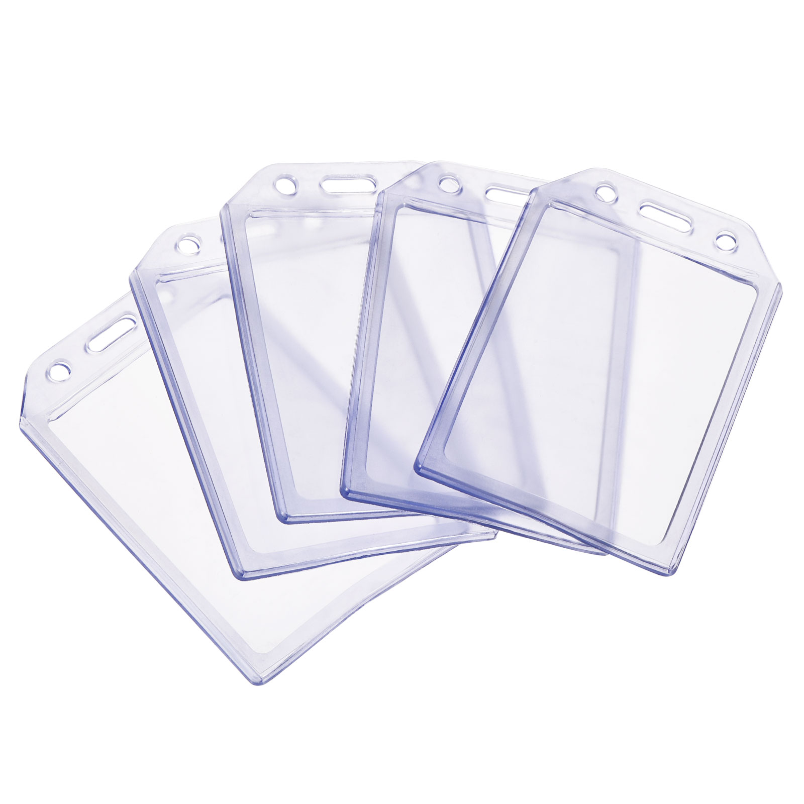 Uxcell 12x7.8cm Vertical Thicken PVC ID Card Badge Holders Clear 10Pack ...