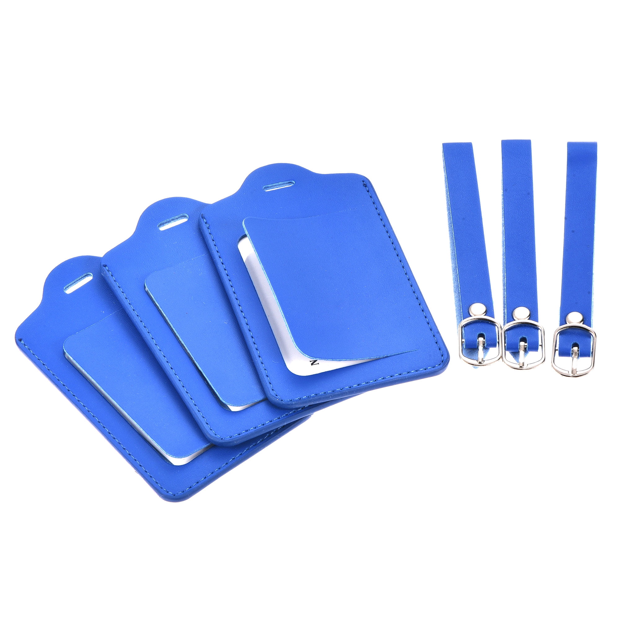 Uxcell 12x7cm Luggage Tag PU Holders Baggage Label Identifier with ...