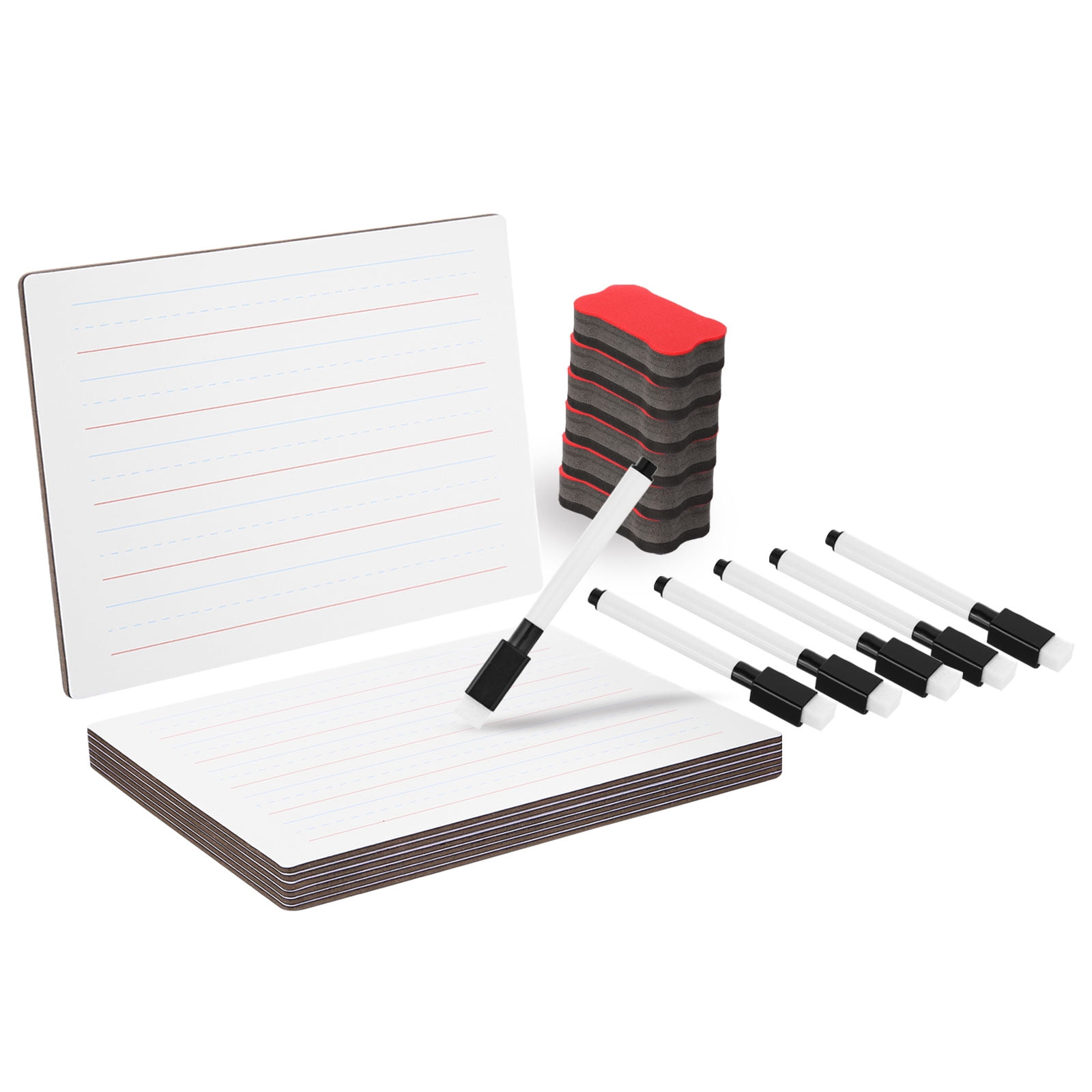 Uxcell 12x9in Small White Board Set, 6Set Magnetic Whiteboard with ...