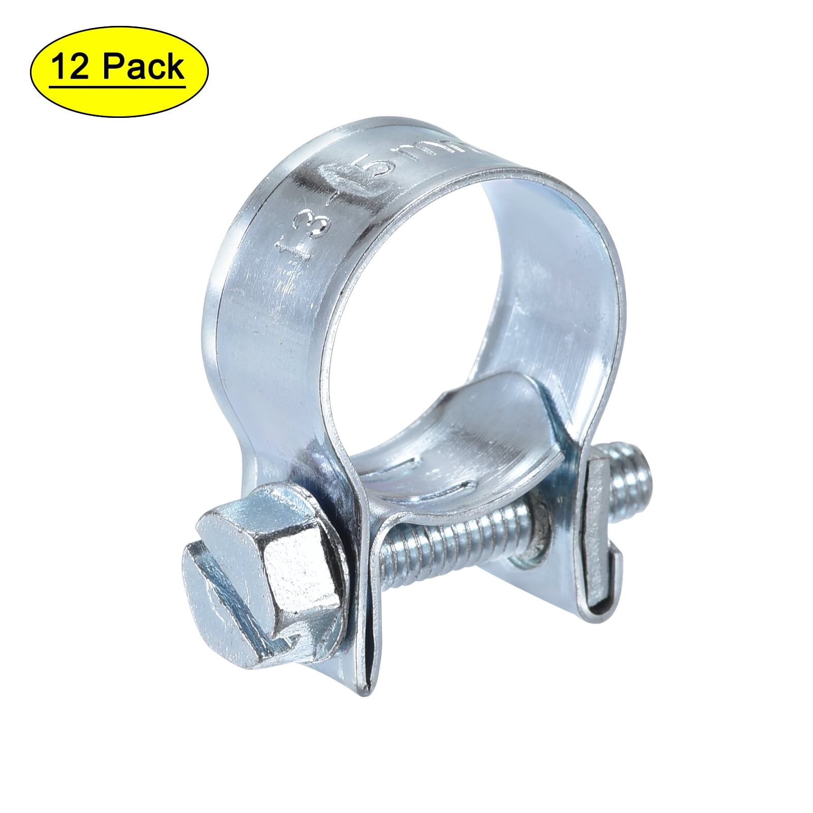 Uxcell 13-15mm Mini Fuel Injection Hose Clamp Zinc Plated Steel Fuel ...