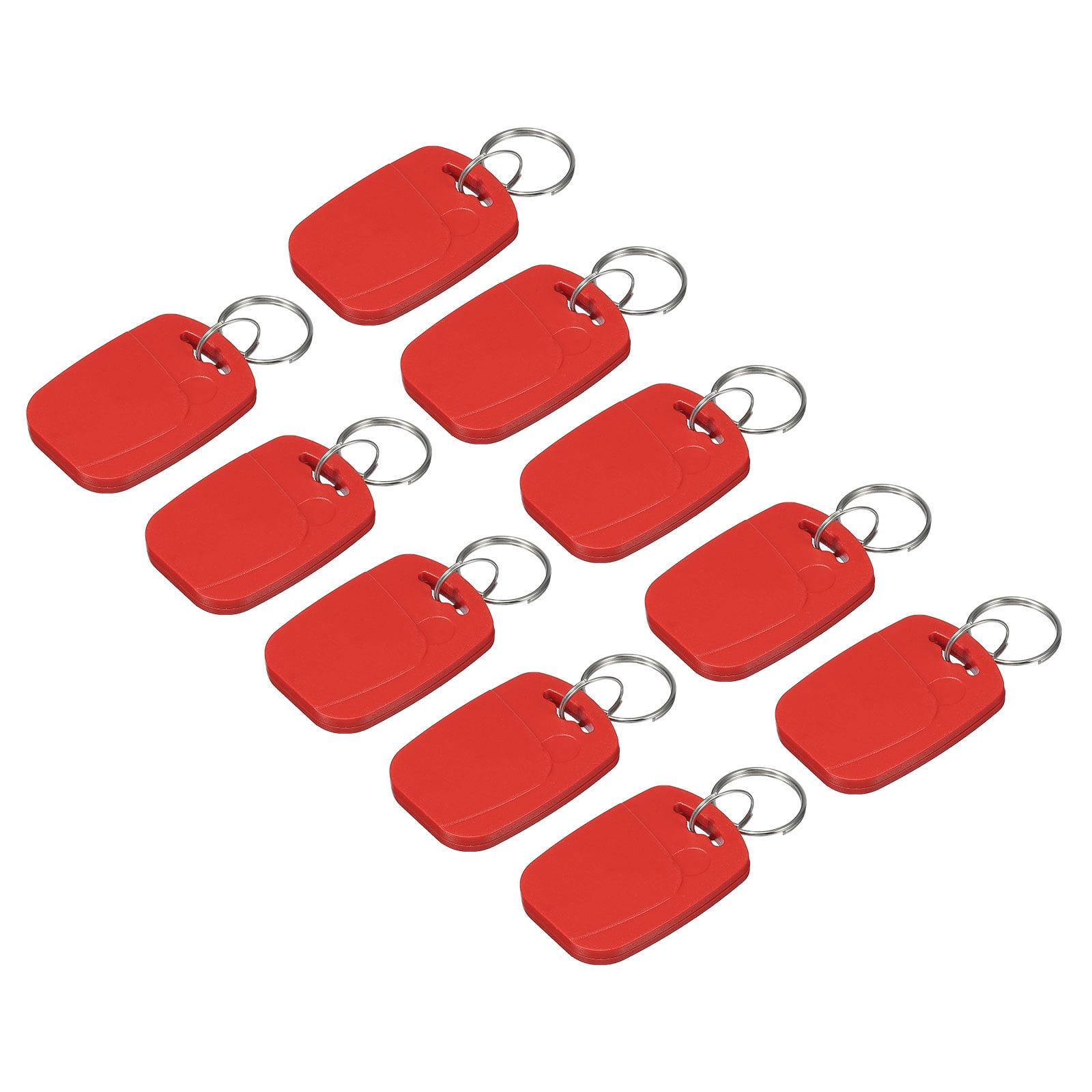Uxcell 13.56MHz M1 Read Only RFID Proximity IC Key Fobs Smart Tag Red ...