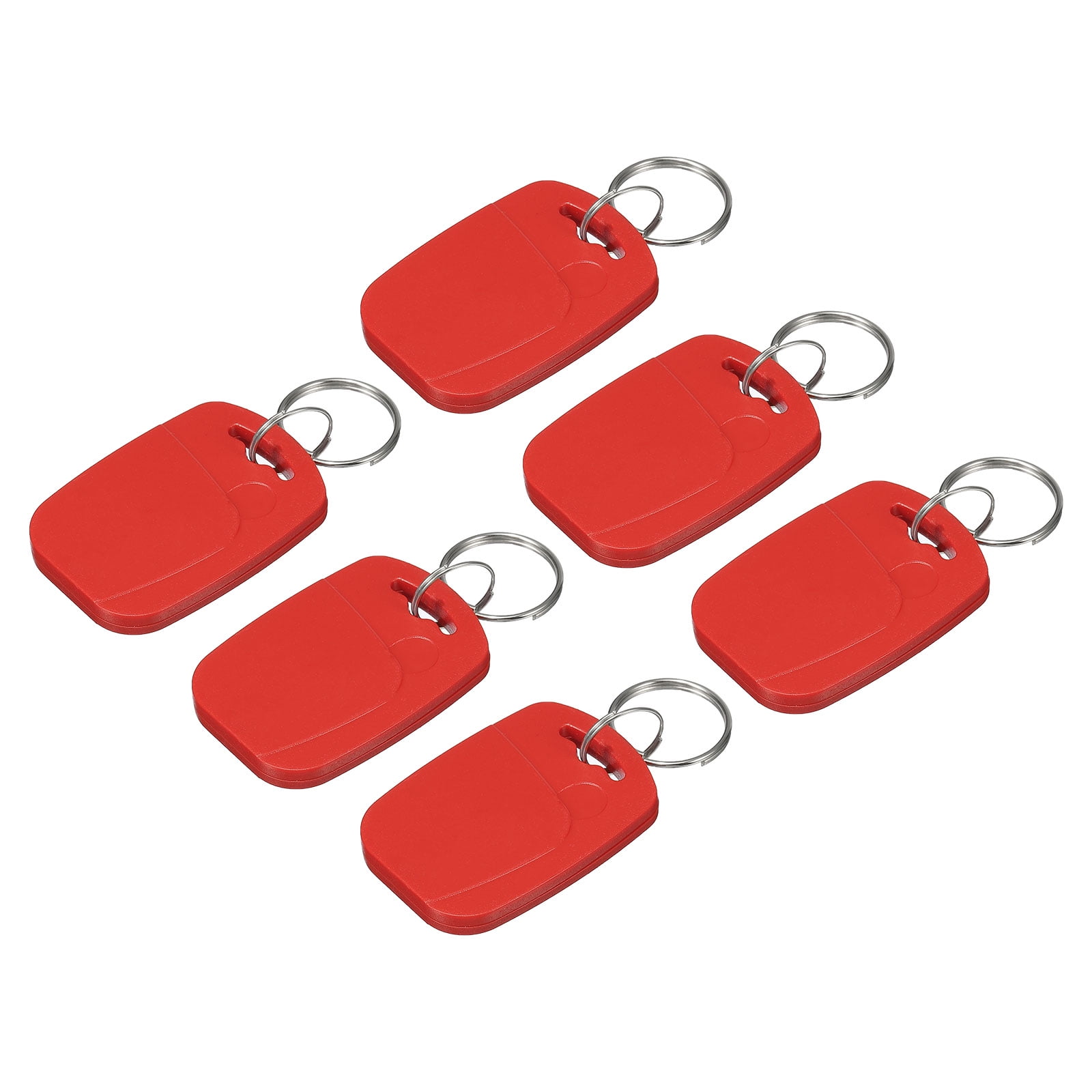 Uxcell 13.56MHz M1 Read Only RFID Proximity IC Key Fobs Smart Tag Red 6 ...
