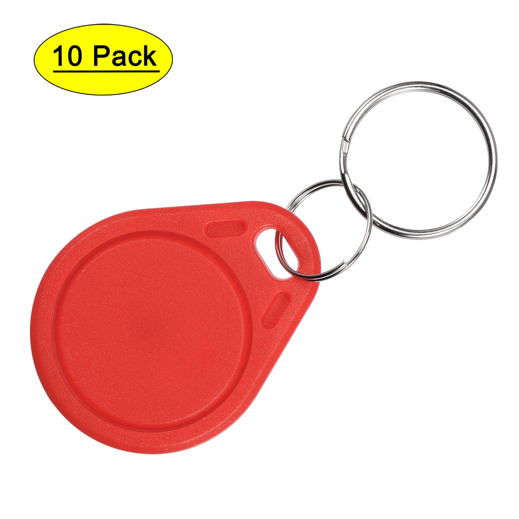 Uxcell 13.56MHz Read Only Rfid-Proximity IC Card Fobs Red 10 Pack ...