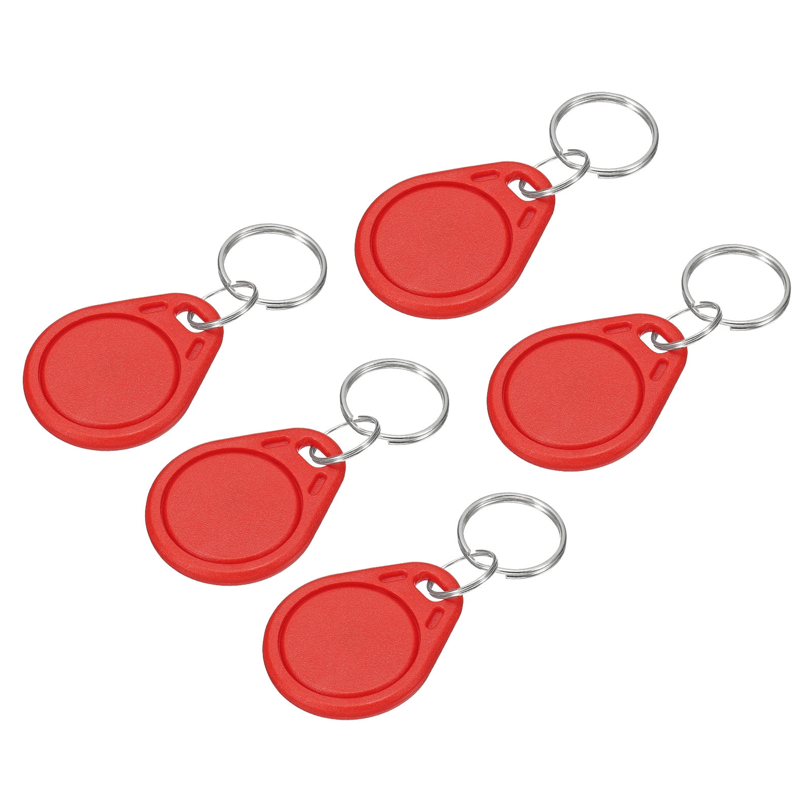 Uxcell 13.56MHz Rewritable RFID Proximity UID IC Key Fobs Smart Tag Red ...