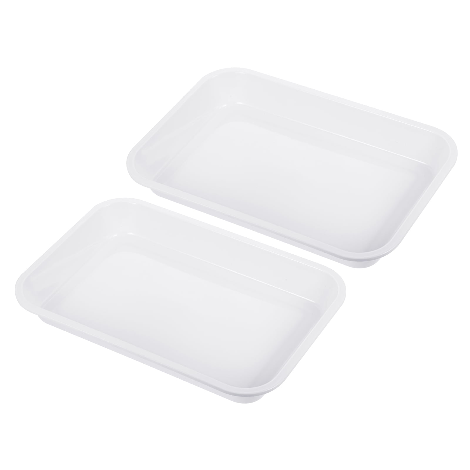 Uxcell 13.9x9.5" Fast Food Tray, 2 Pack Plastic Serving Tray Reusable ...