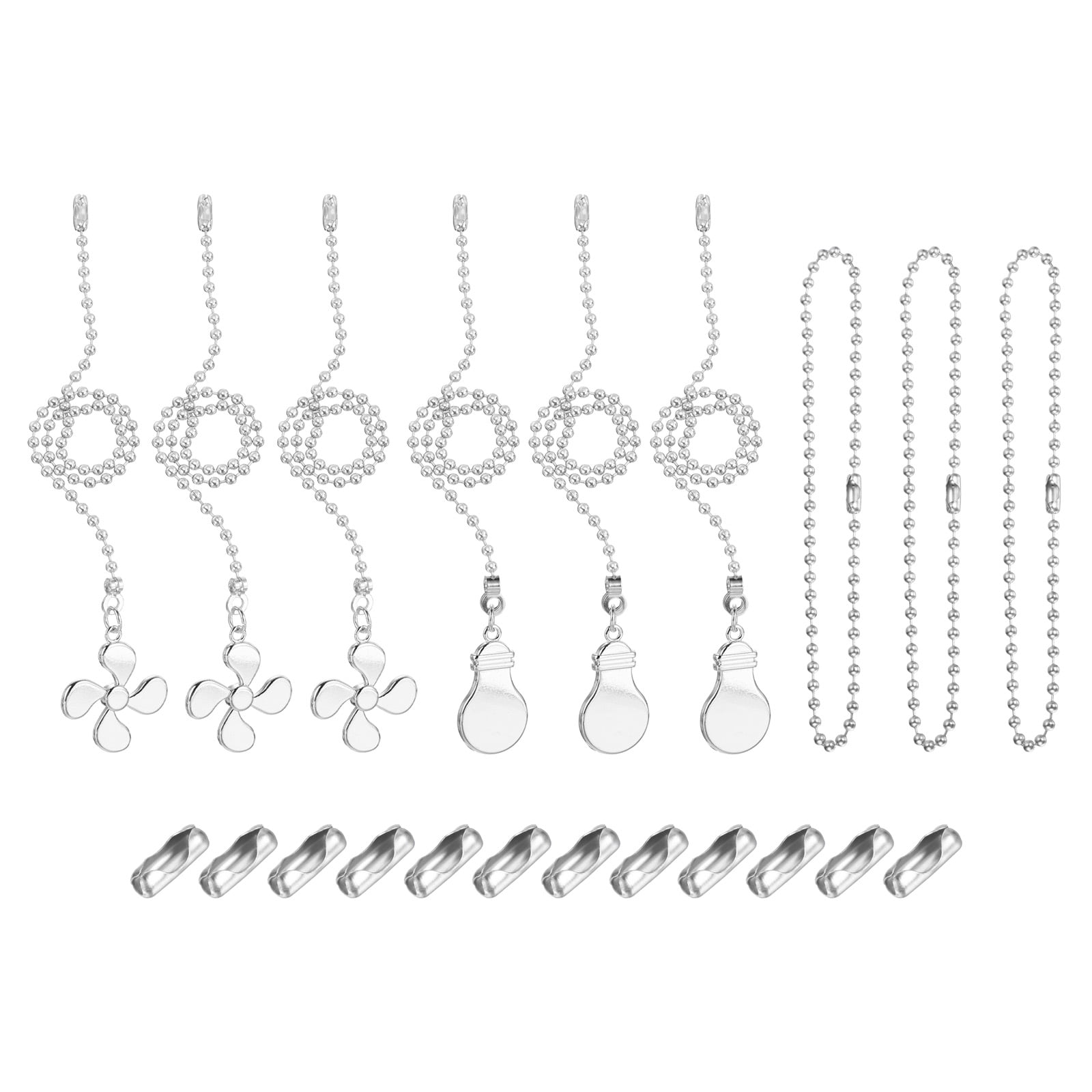 Uxcell 13" Ceiling Fan Pull Chain Set with Pull Loop Connectors ...