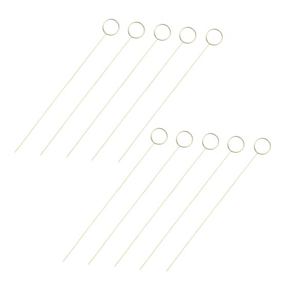 Uxcell 13" Floral Pick Card Holder, Metal Straight Head Circle Stick ...