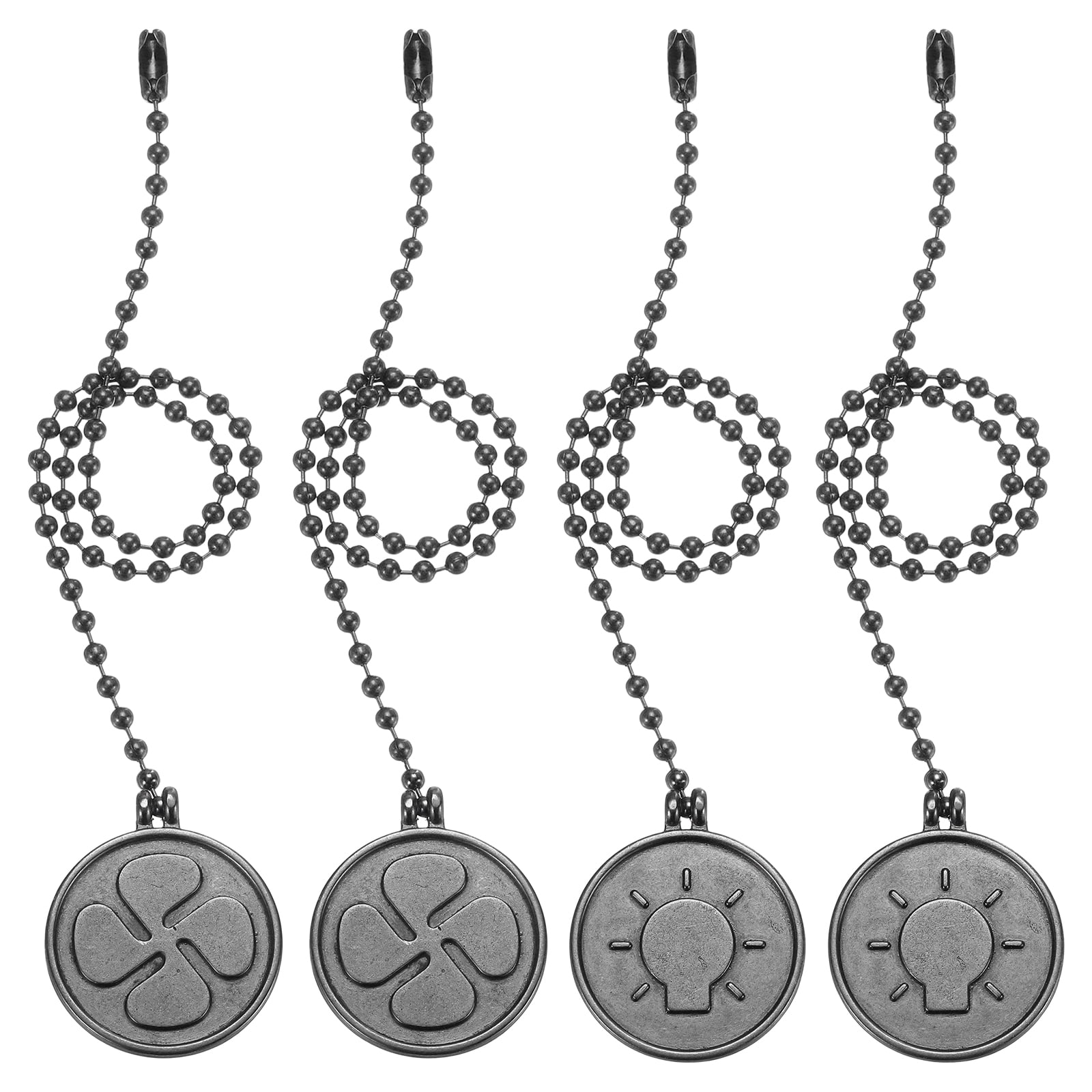 Uxcell 13 Inch Ceiling Fan Pull Chain Extender Sets, Black 4 Pcs (Rond ...