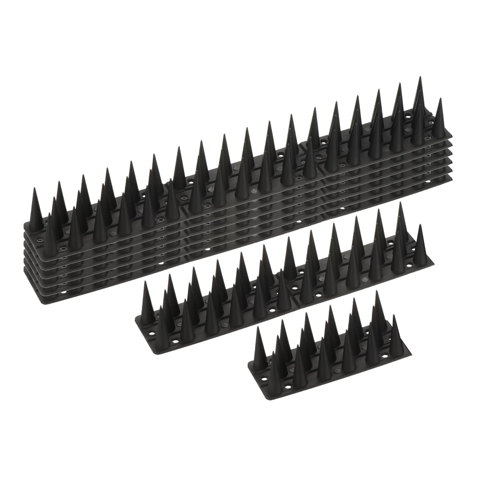 Uxcell 13 Inch Plastic Anti Bird Cat Pigeon Deterrent Fence Bird Spikes, Black 6Pack - Walmart.com