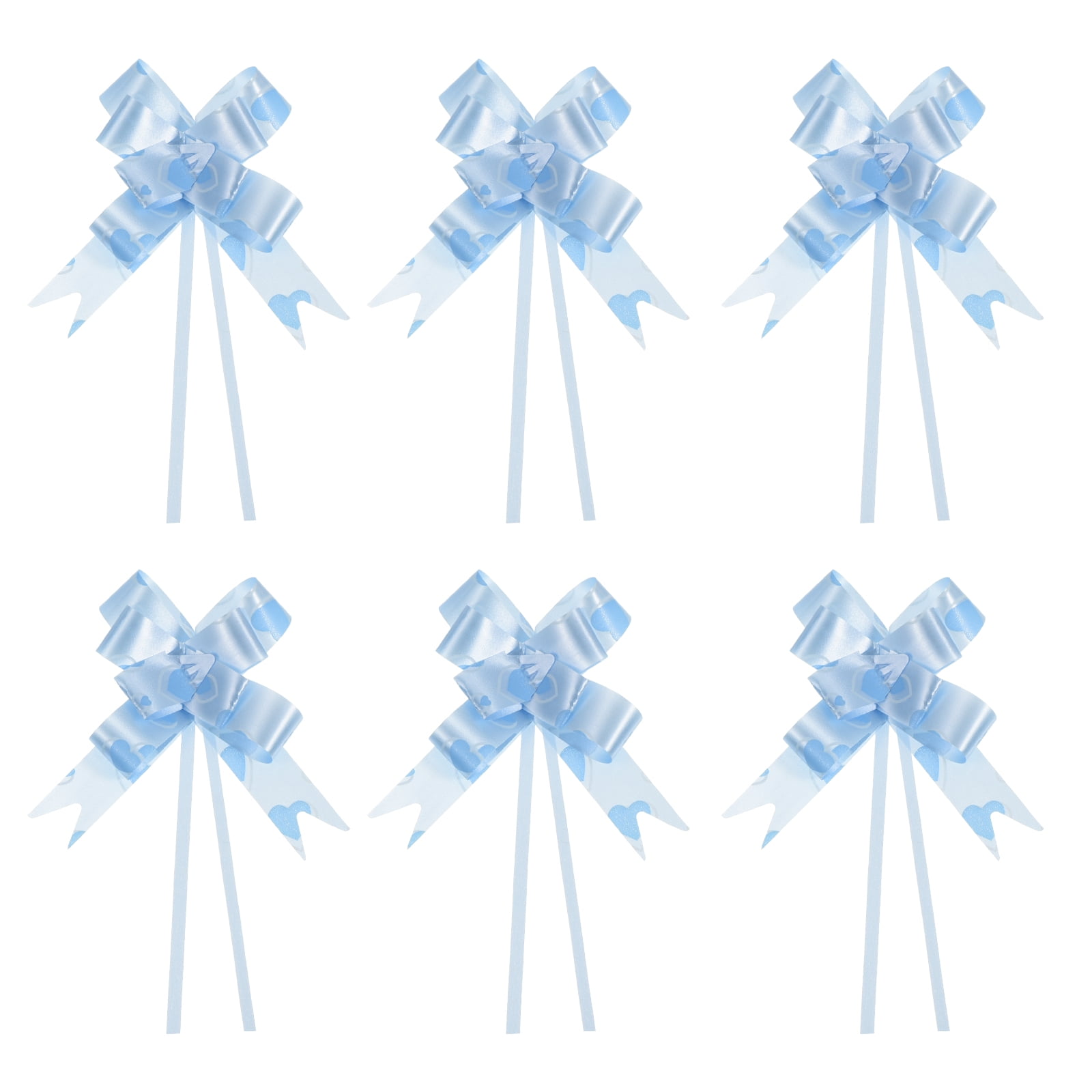 Uxcell 13 Inch Pull Bows Ribbon Gift Wrapping String Heart Pattern ...