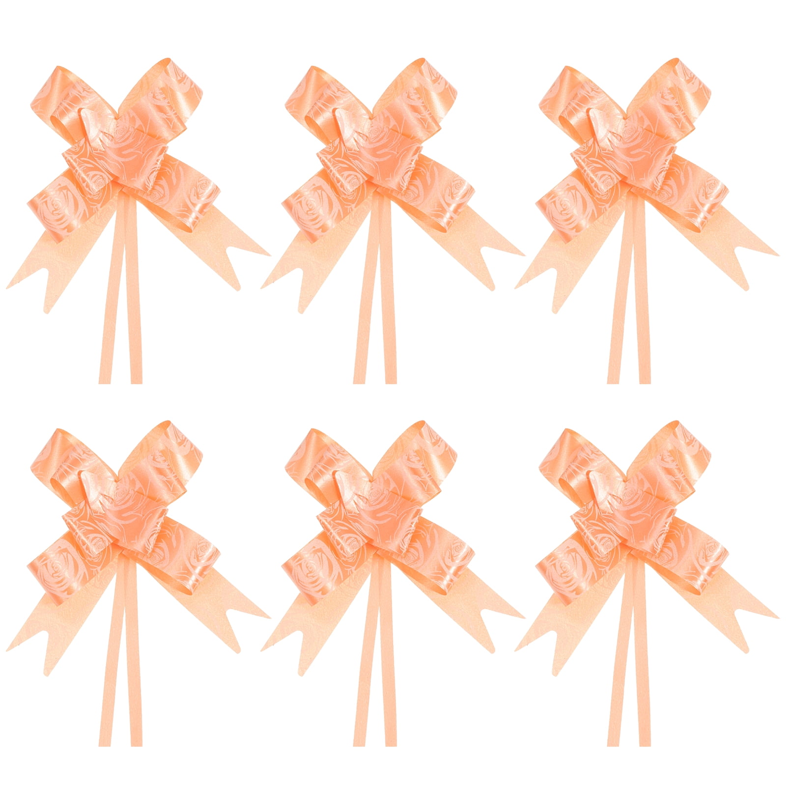Uxcell 13 Inch Pull Bows Ribbon Gift Wrapping String Rose Pattern ...