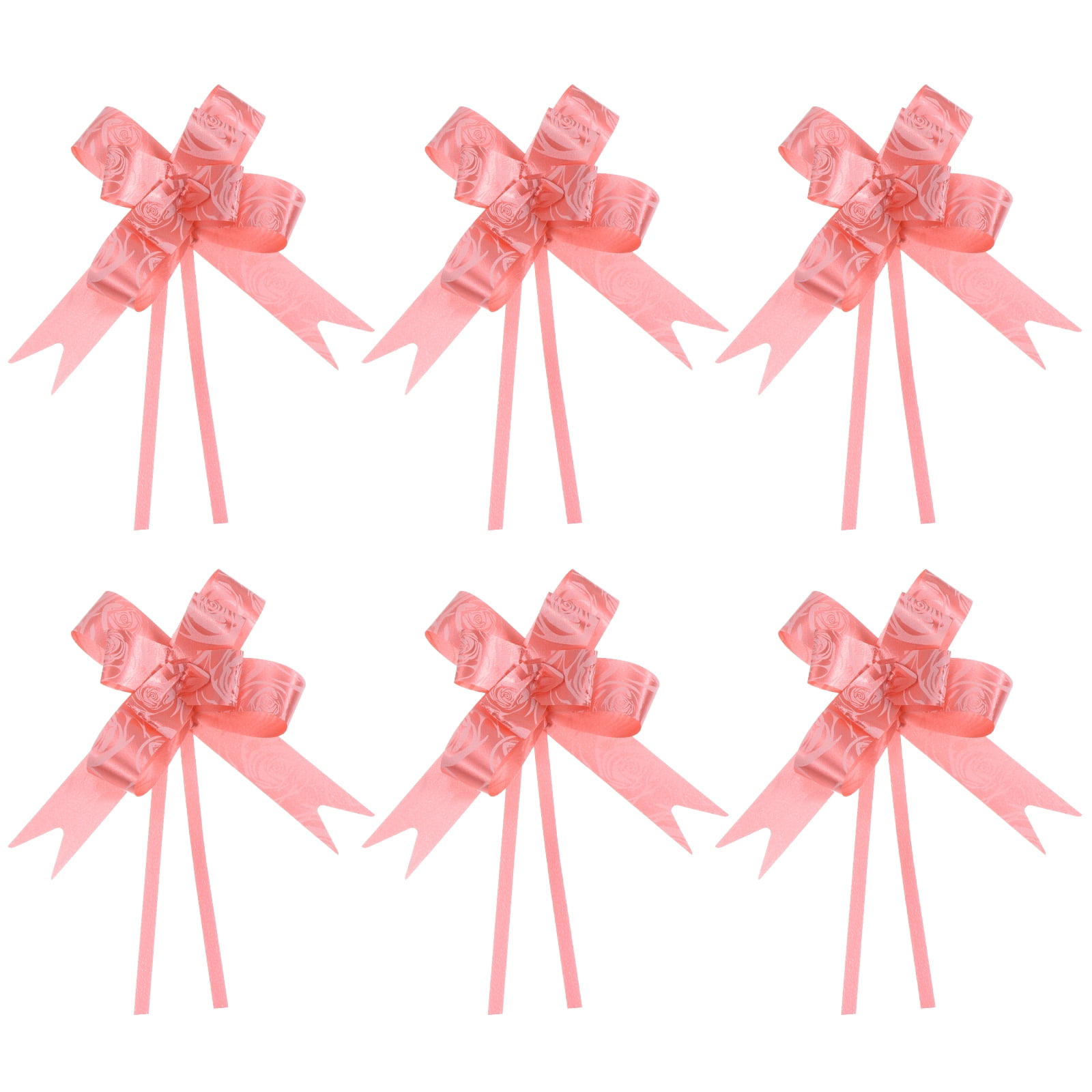 Uxcell 13 Inch Pull Bows Ribbon Gift Wrapping String Rose Pattern ...
