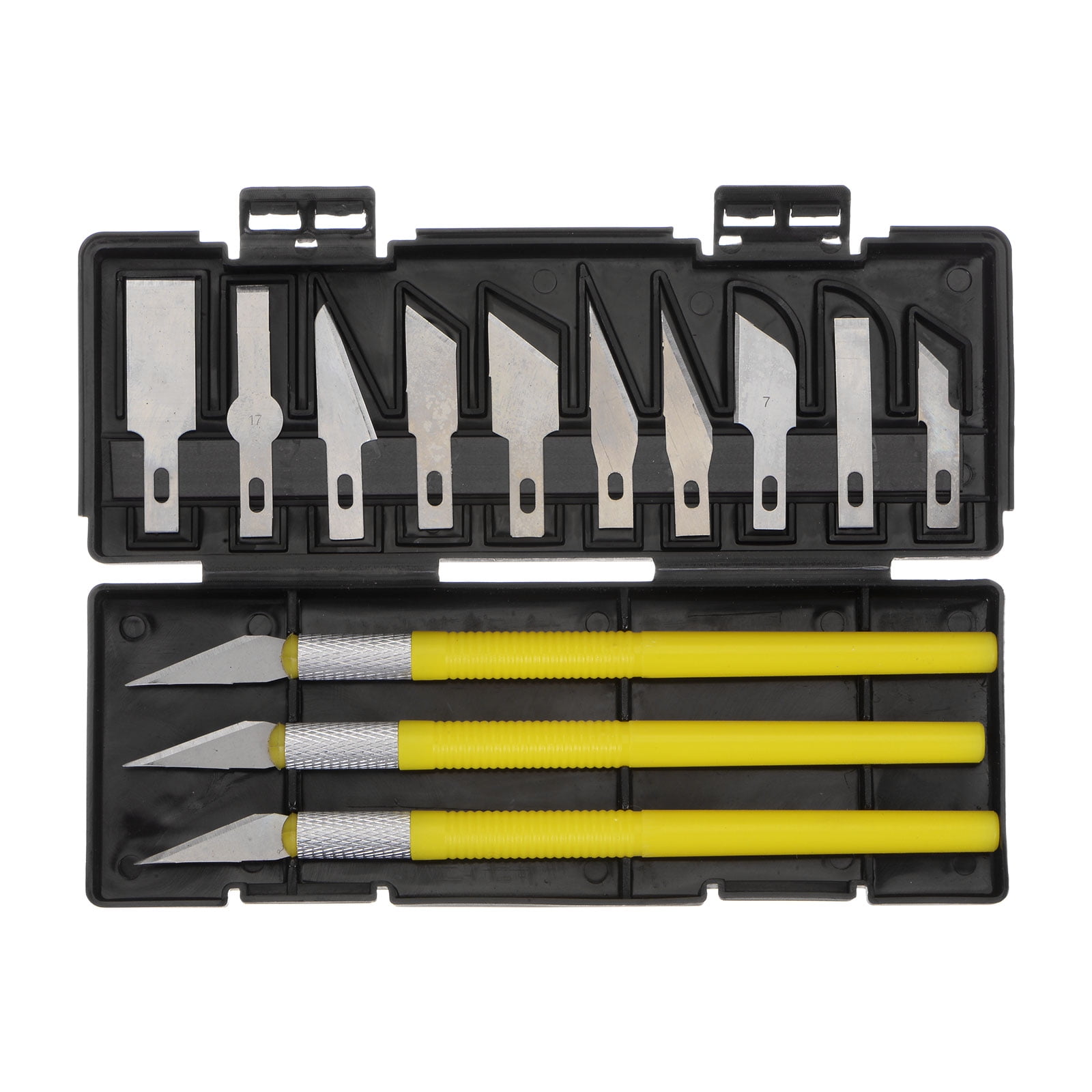 Uxcell 13 Pack Art Craft Knife Set, 3 Pack Hobby Exacto Knife & 10 Pack ...