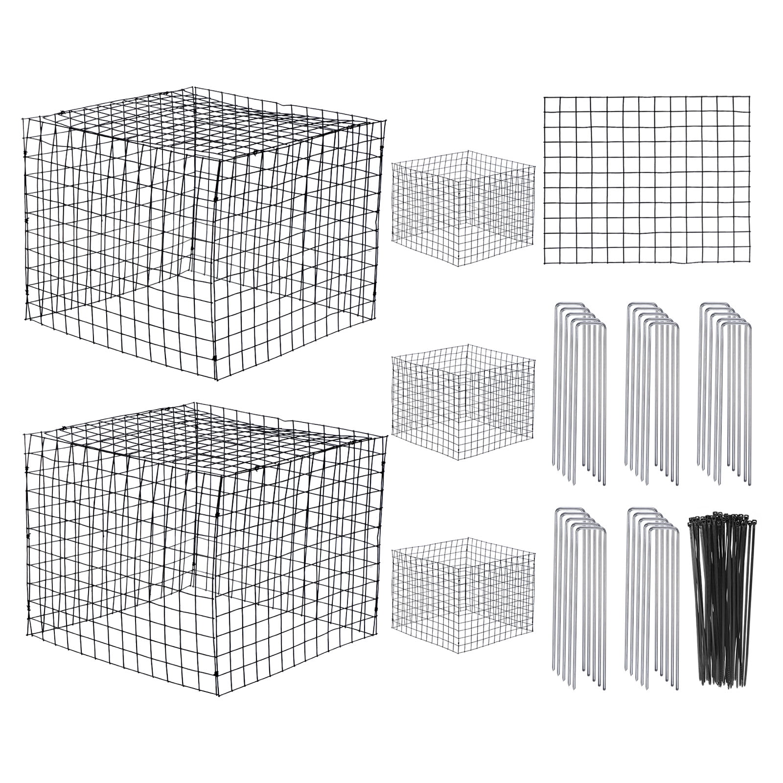 Uxcell 13"x15.7" Wire Plant Protectors 8 Sheet Square Wire Plant Cages ...