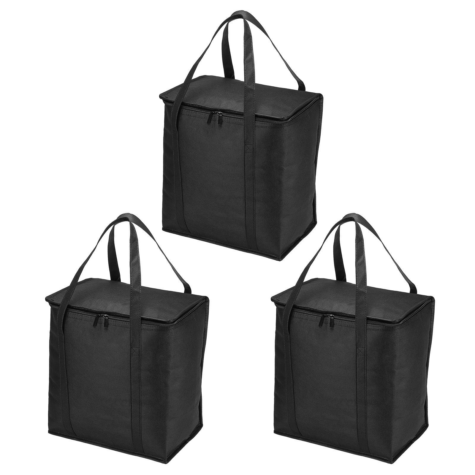 Uxcell 13"x8.1"x14" Foldable Insulated Reusable Grocery Shopping Bags ...