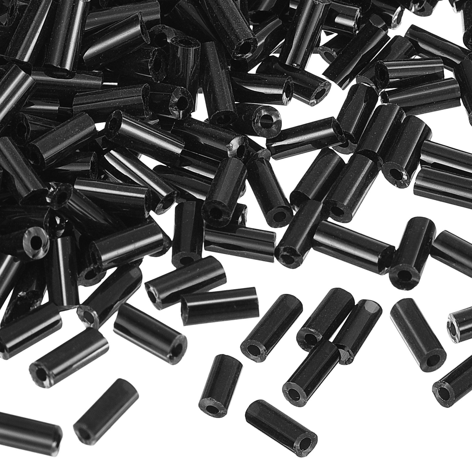 Uxcell 1300 Pack Glass Bugle Beads, 4x1.7mm Tube Mini Loose Glass Seed ...