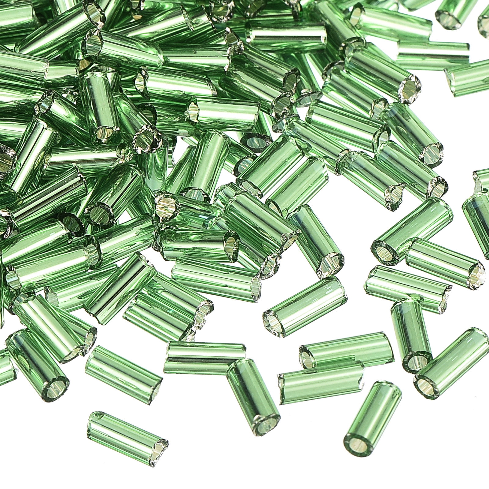 Uxcell 1300 Pack Glass Bugle Beads, 4x1.7mm Tube Mini Loose Glass Seed ...