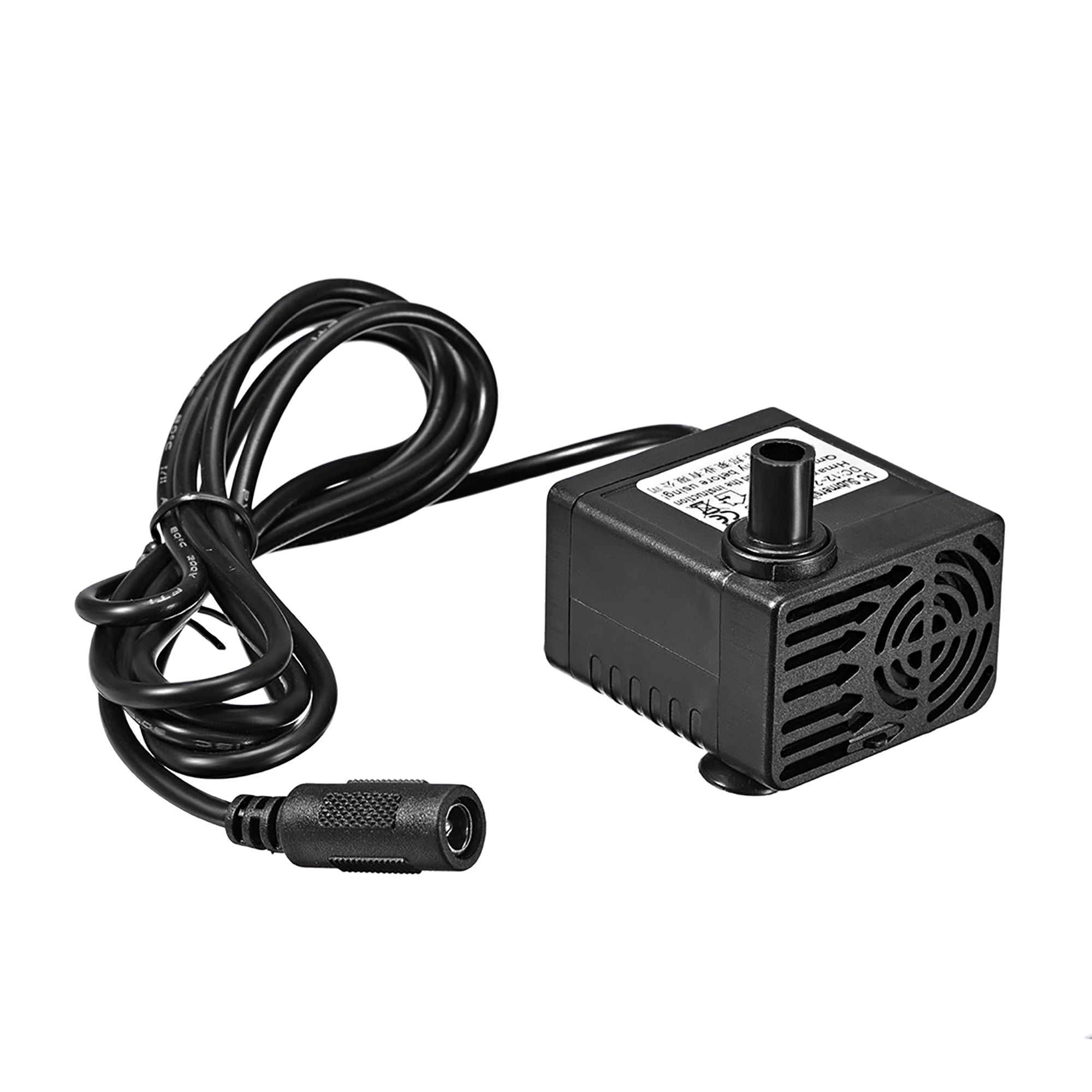Uxcell 132 GPH (500L/H, 5W, 12-24V) DC Plug Submersible Water Pump with ...