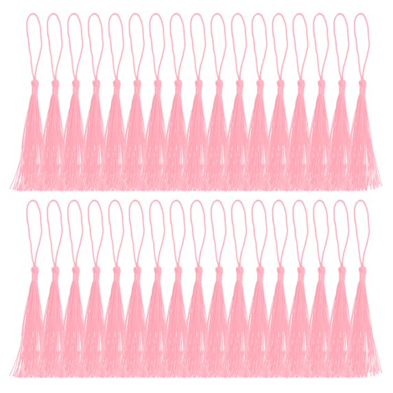 Uxcell 13cm/5 Inch Bookmark Tassels, Soft Silky Floss Cord Loop Mini ...