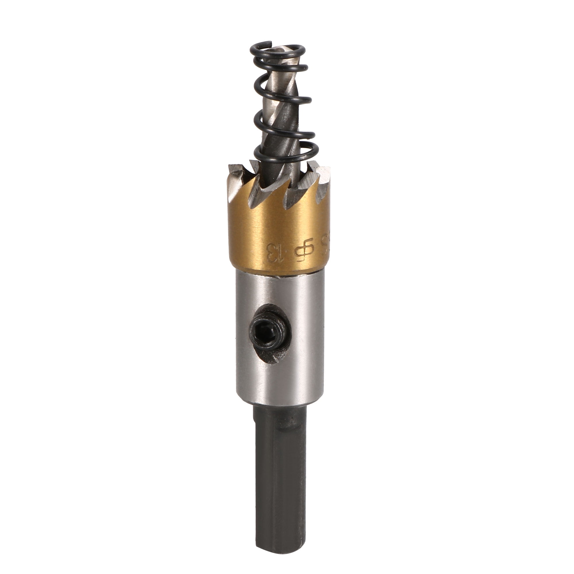 Uxcell 13mm HSS Hole Saw Drill Bit Opener Titanium Plated for Stainless ...