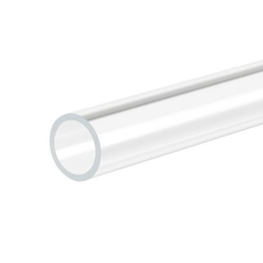 Clear Rigid Tube Round Plastic Tubing with Red Rubber Cap, 305mm/ 12 ...