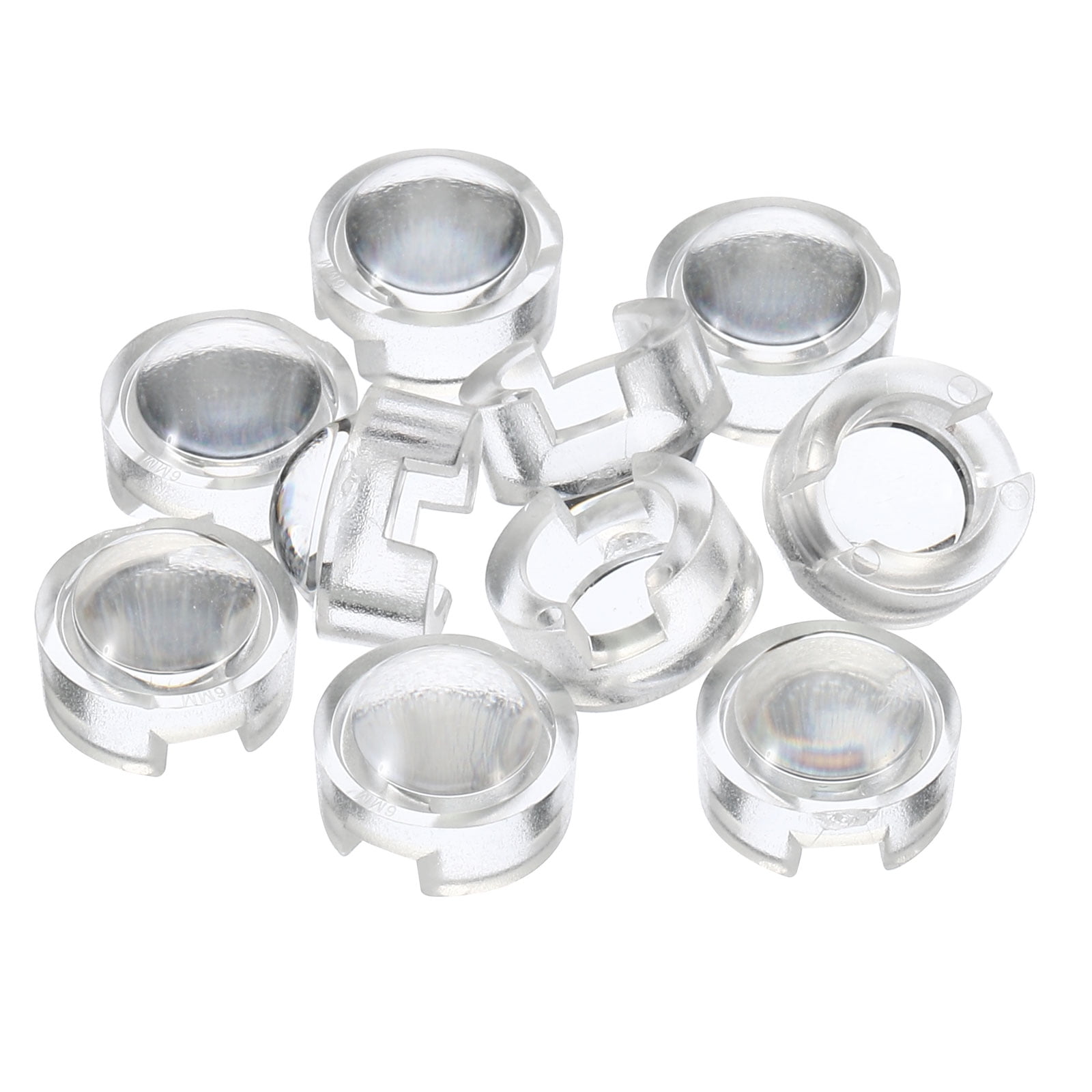 Uxcell 13mm LED Convex Lens 60 Degree Beam Angle Acrylic LED Optical ...