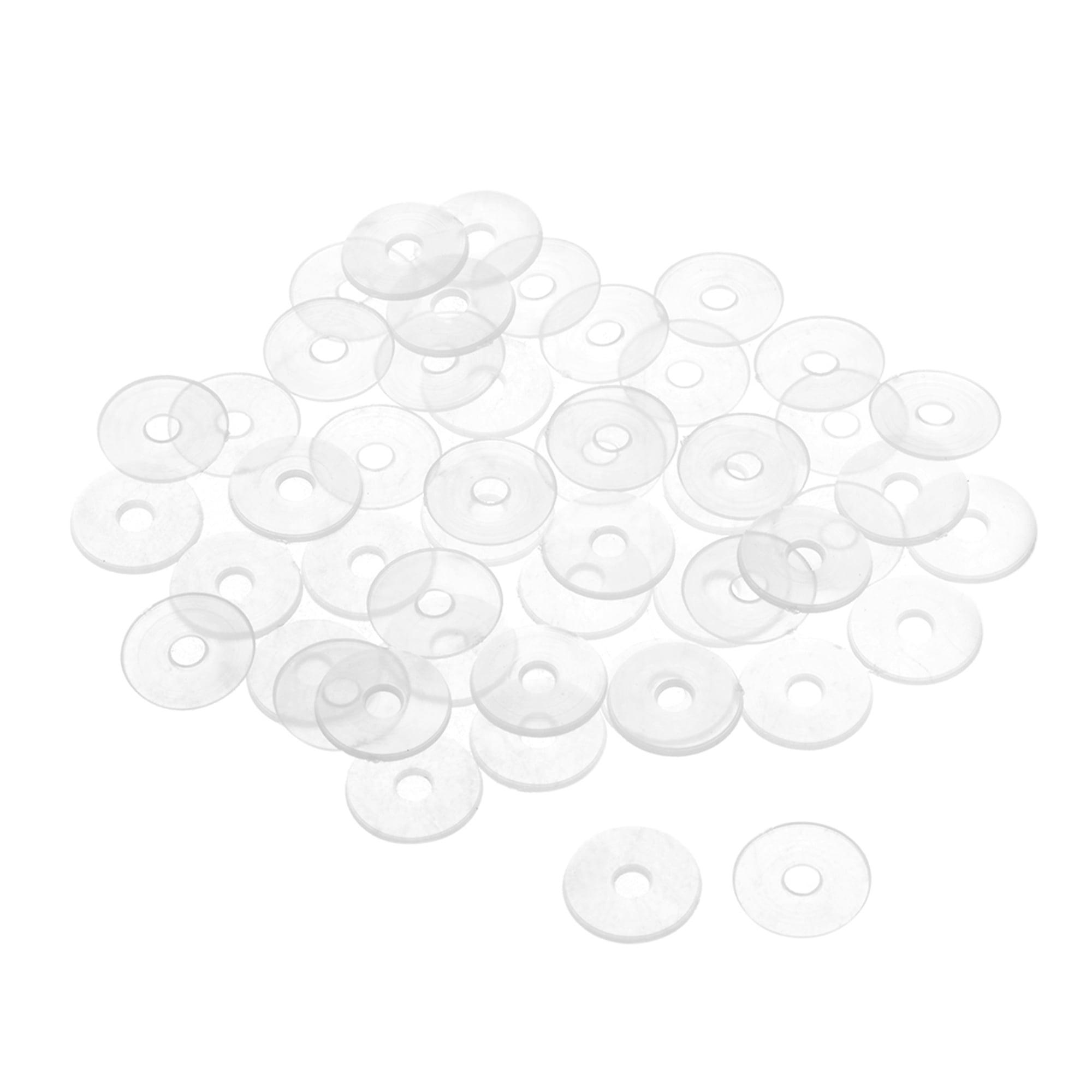 Uxcell 13mm O.D. 3mm I.D. 0.9mm Thick Nylon Flat Washers 50 Count ...