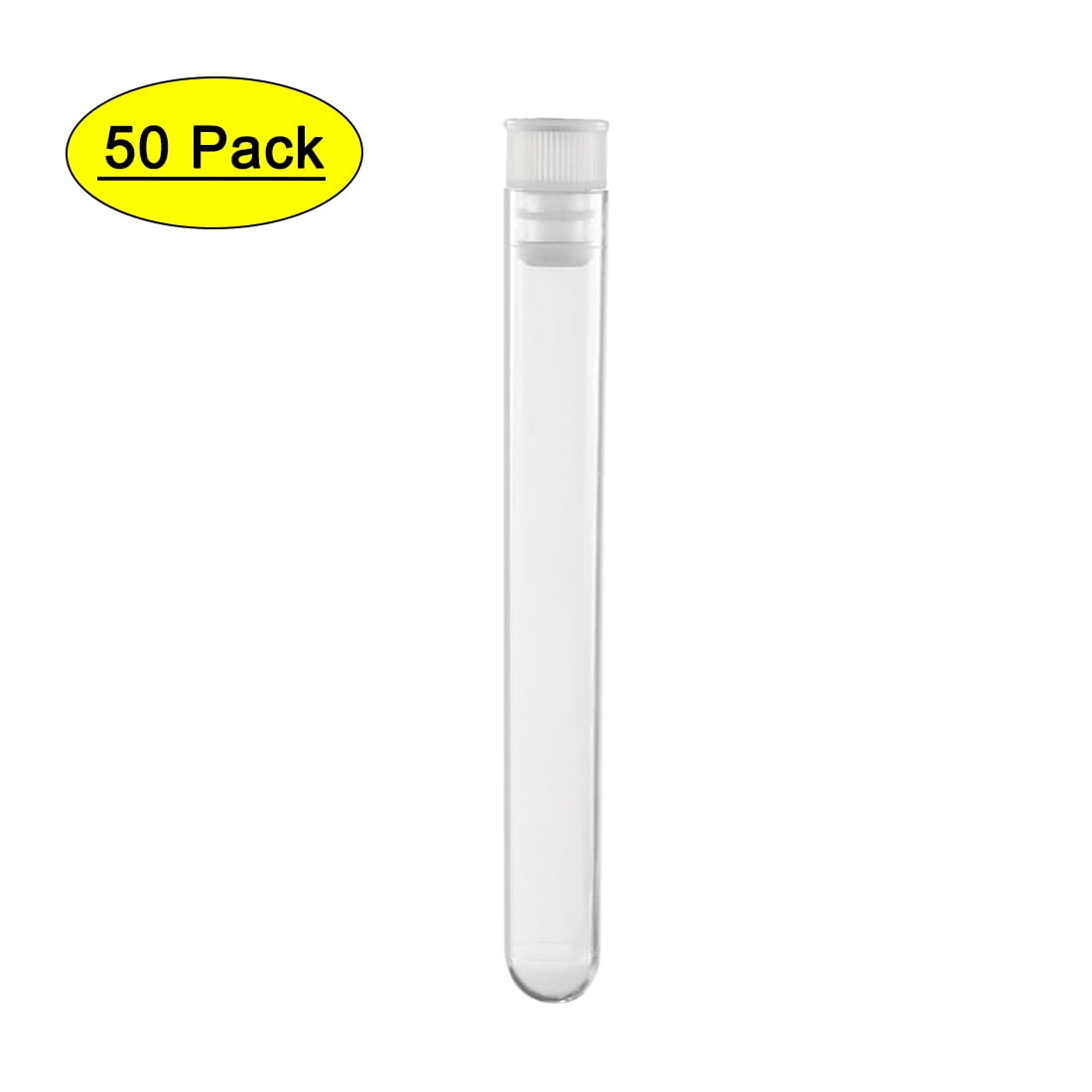 Uxcell 13x100mm Polystyrene Round Bottom Centrifuge Test Tubes White 50 ...