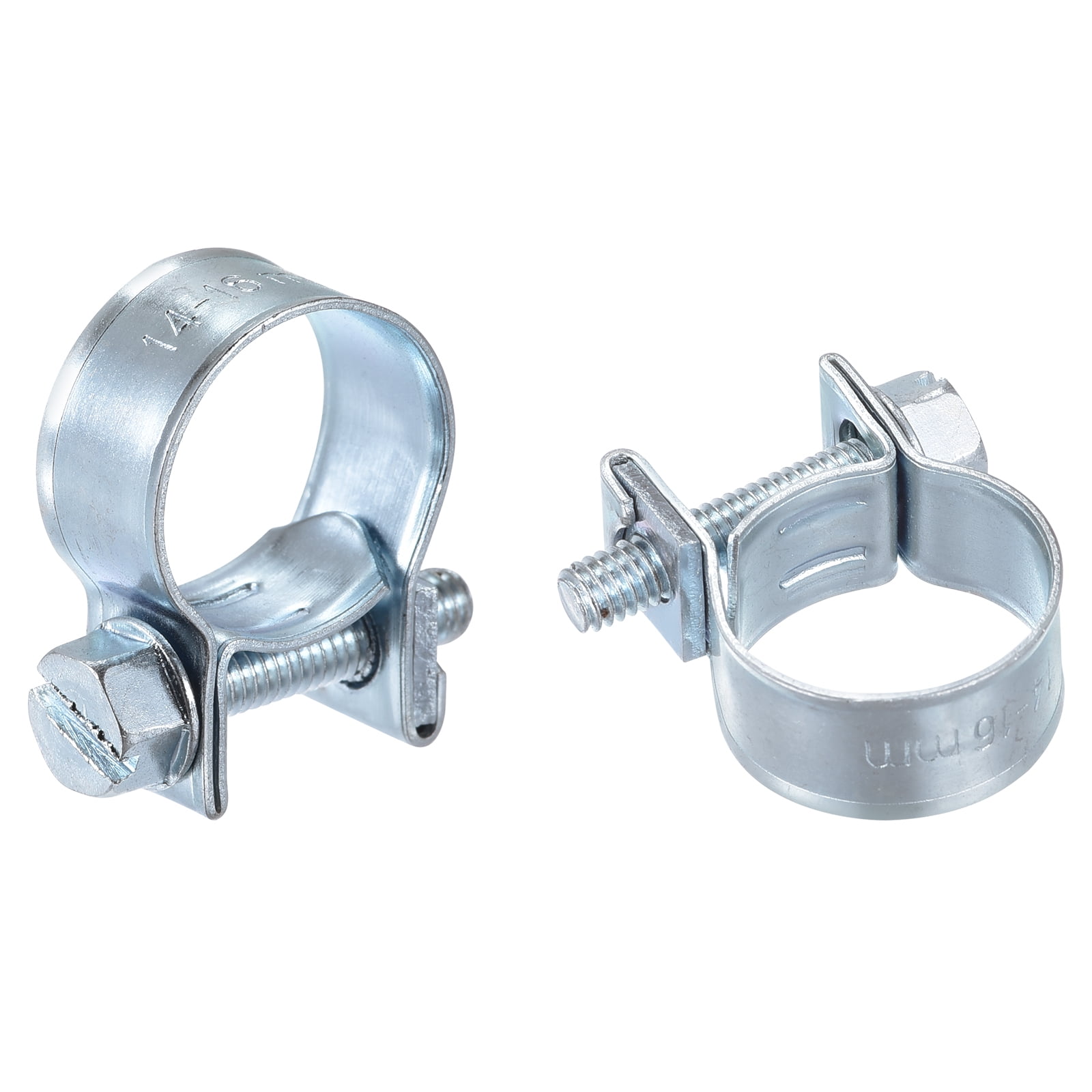 Uxcell 14-16mm Mini Fuel Injection Hose Clamp Zinc Plated Steel Fuel ...