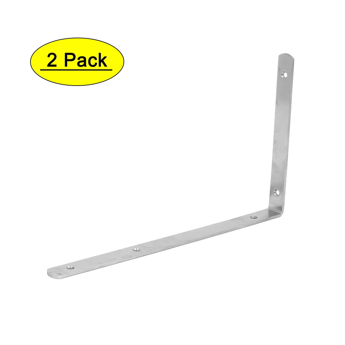 Uxcell 14" Length Stainless Steel L Shaped Angle Bracket Brace 2pcs ...