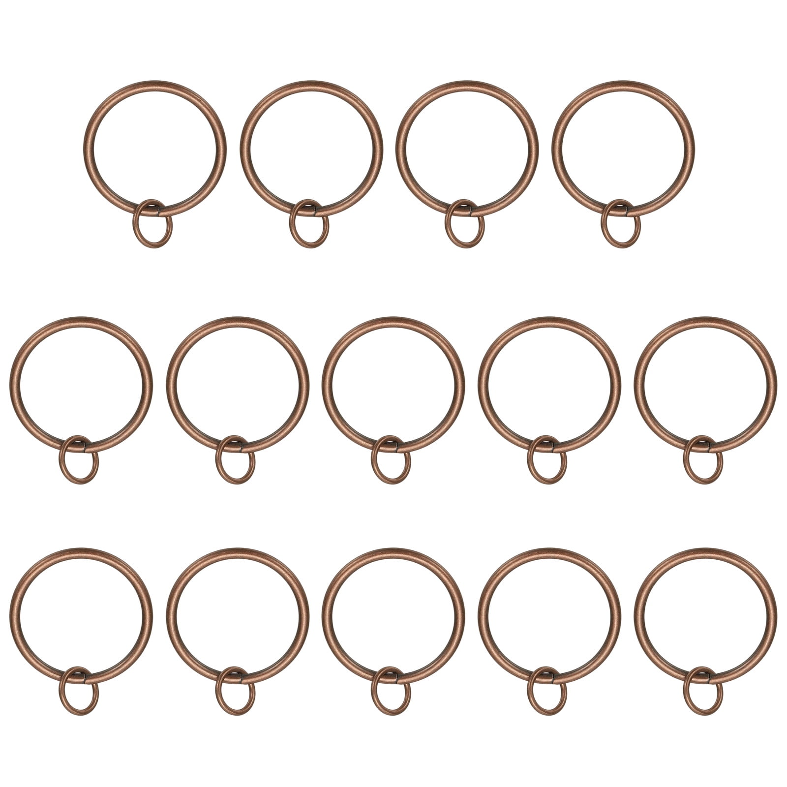 Uxcell 14 Pcs Curtain Rings with Eyelets, 1.5"ID Glide Smoothly Metal ...