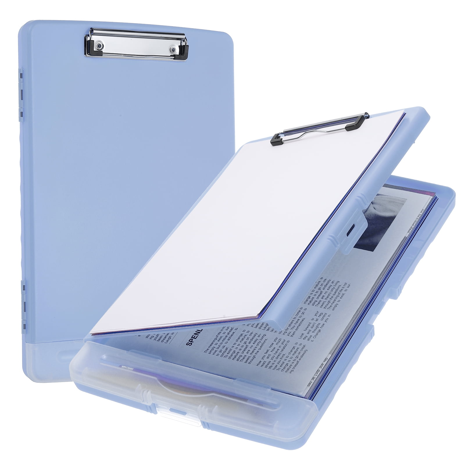 Uxcell 14'' x 10'' Metal Clipboard with Plastic Storage Large Capacity ...