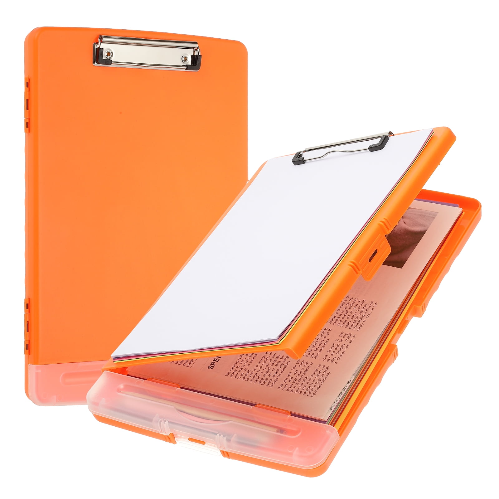 Uxcell 14'' x 10'' Metal Clipboard with Plastic Storage Large Capacity ...