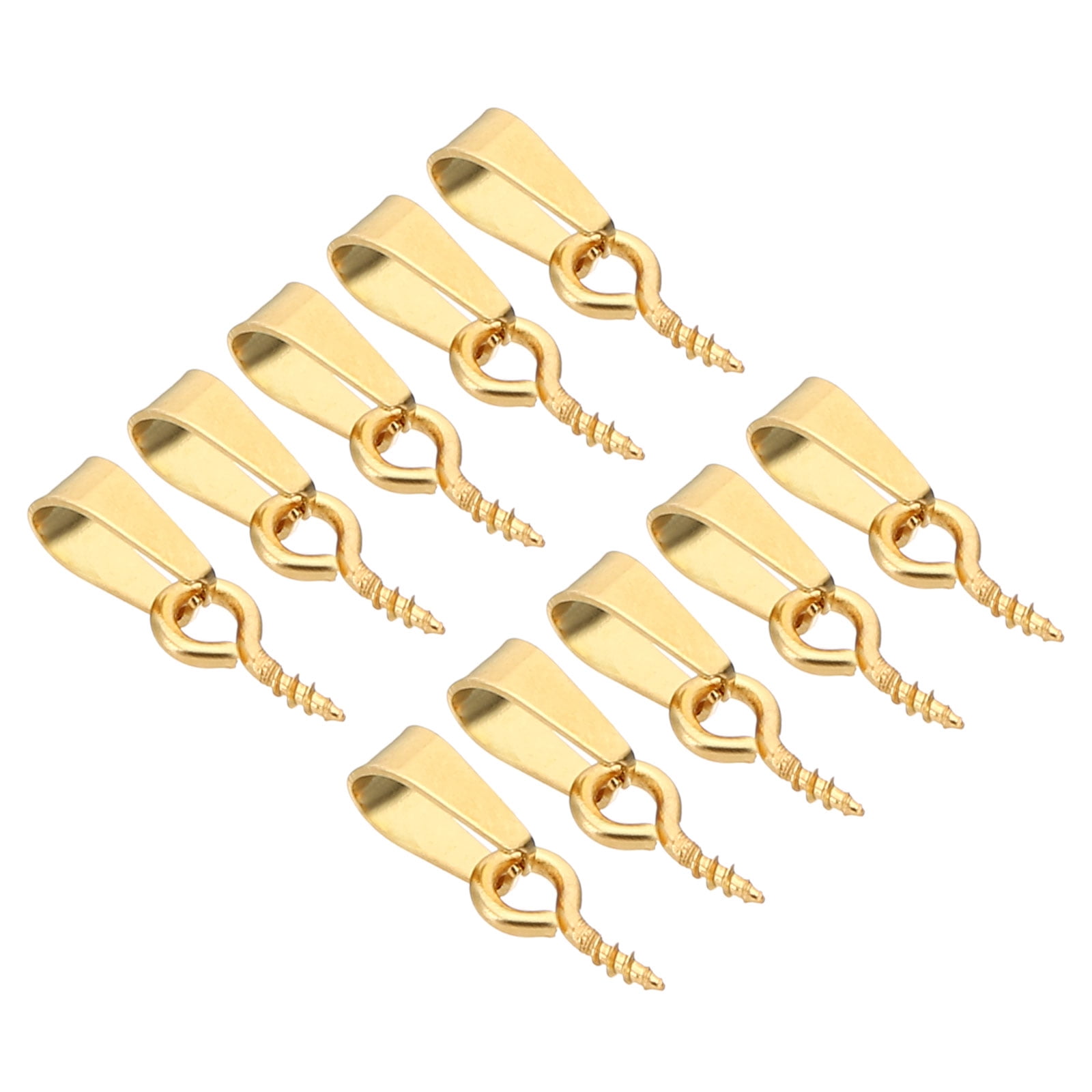 Uxcell 14 x 3 mm Screw Eye Pins Peg Bail, 10Pcs Stainless Steel Cup ...