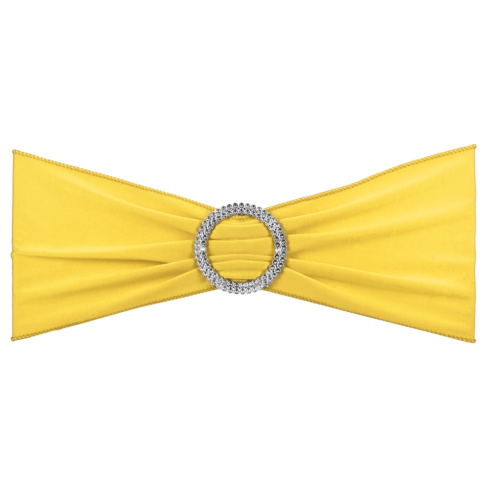 Uxcell 14"x5" Stretch Chair Sashes Bows Chair Bands Sashes with Buckle ...