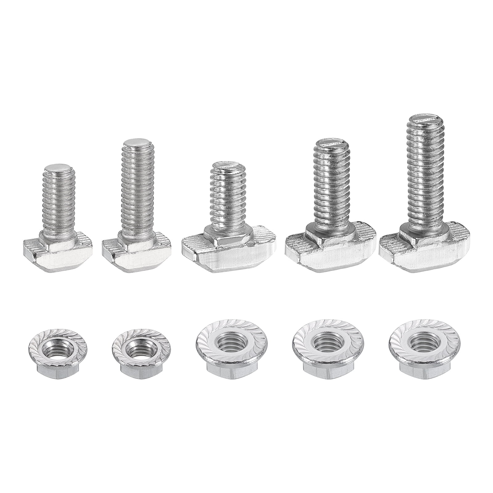 Uxcell 140 Pack T Slot Drop-in Bolt, M5x12/16mm M6x12/16/20mm T-Slot ...