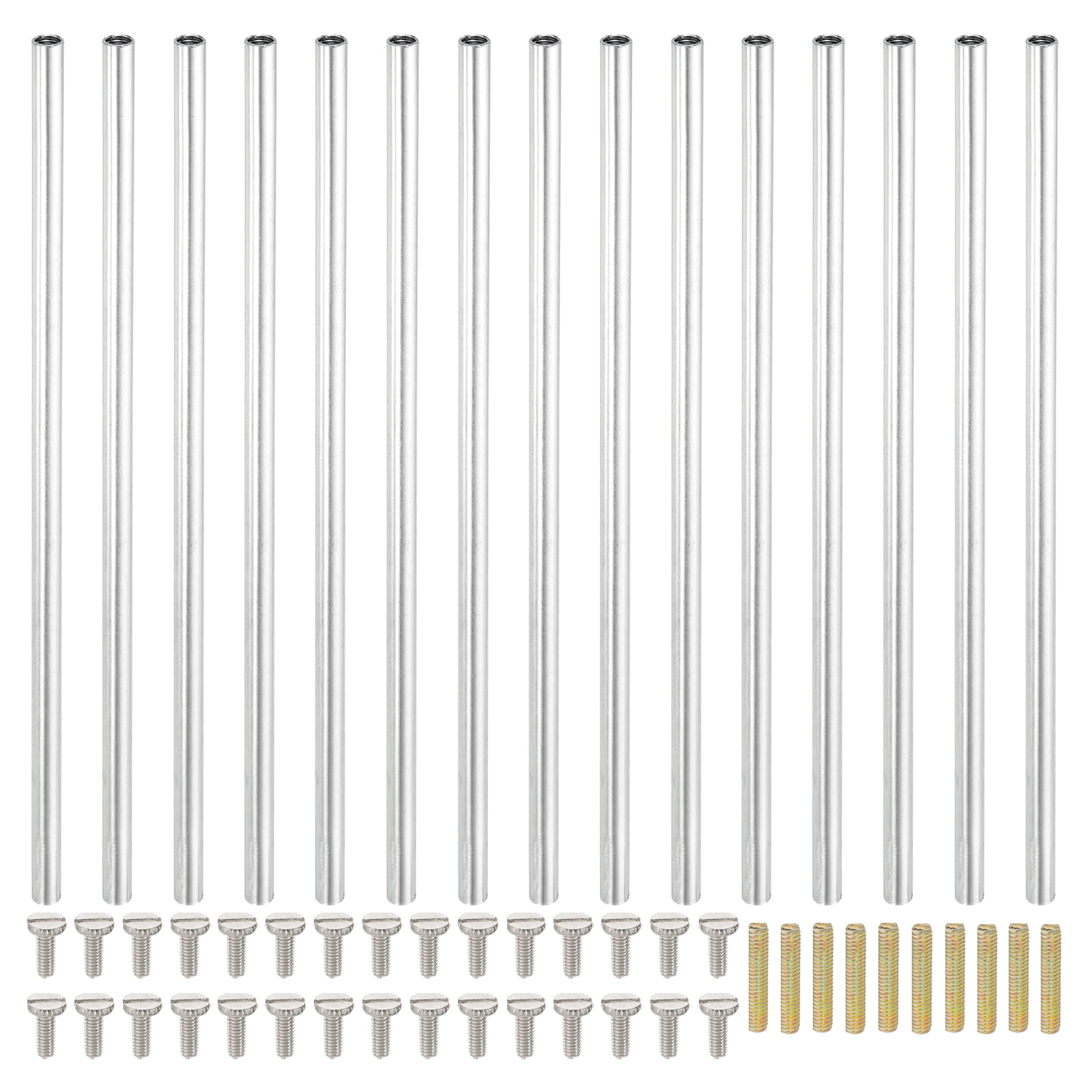 Uxcell 140mm (5.5") Round Coupling Nuts Kit, M4 Thread Connector with ...