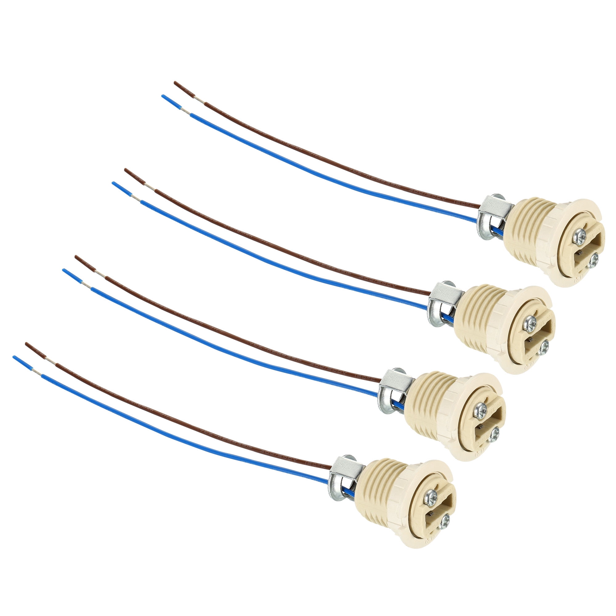 Uxcell G9 Light Base Socket, 4 Pack Ceramic Lamp Bulb Holder Connector ...