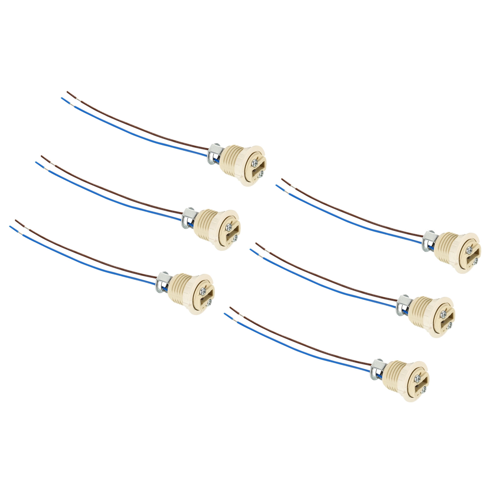 Uxcell G9 Light Base Socket, 6 Pack Ceramic Lamp Bulb Holder Connector ...