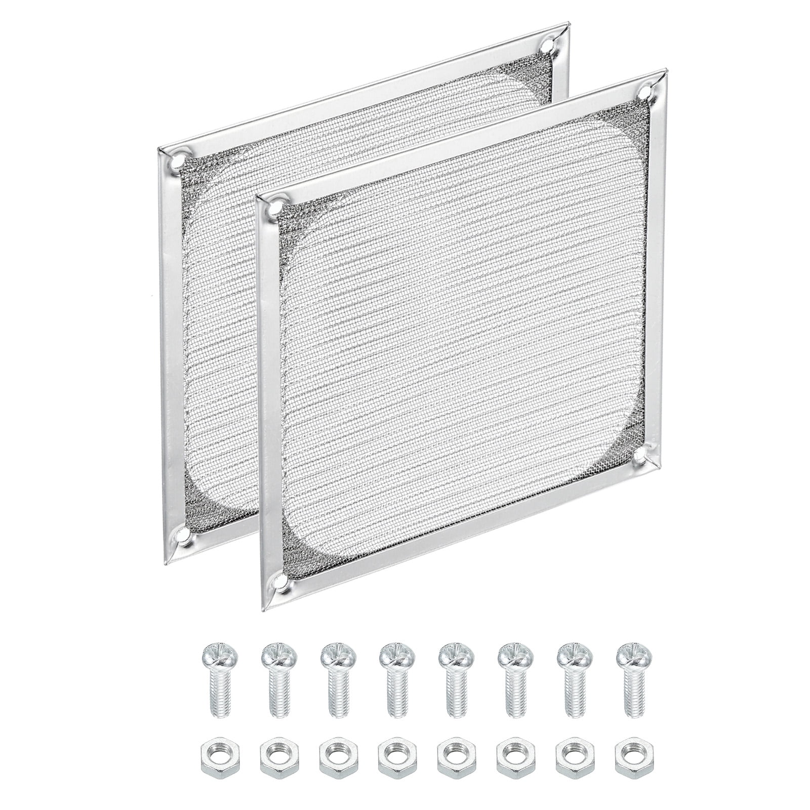 Uxcell 140mm Fan Filter Grill with Screws, 2 Pack Stainless Steel Mesh ...