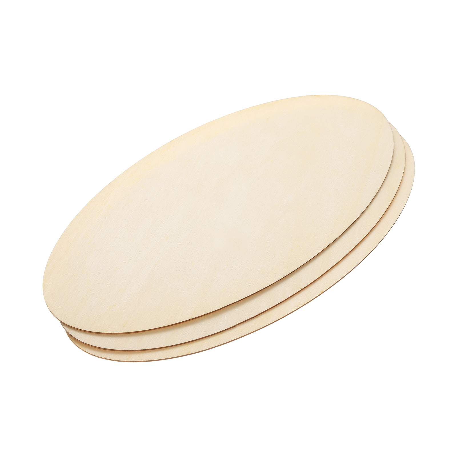 Uxcell 140x70mm Wood Pieces, 3 Pack Unfinished Oval Wood Shapes Blank ...