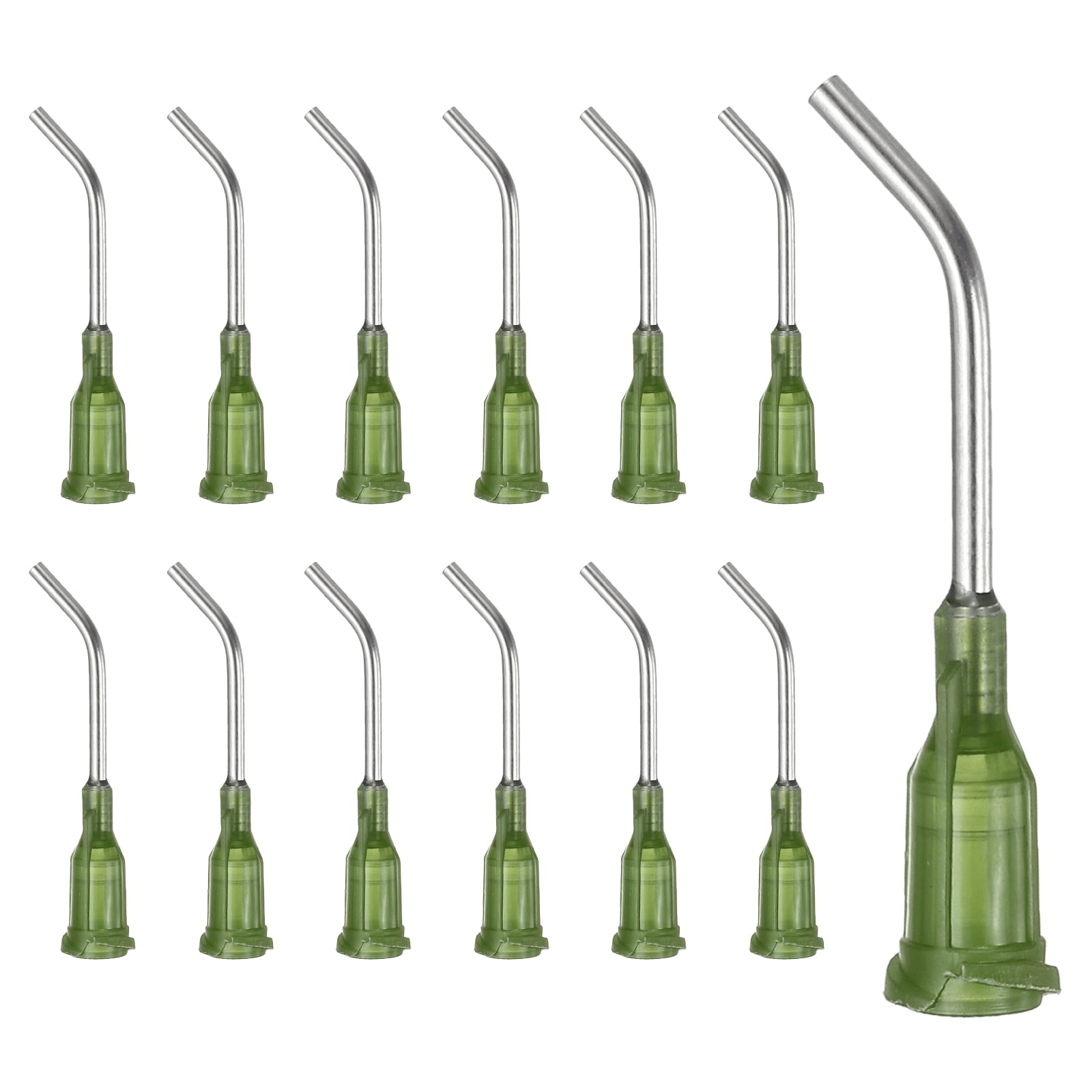 Uxcell 14Ga Angled Dispensing Needles, 25Pcs 1Inch 45° Curved ...