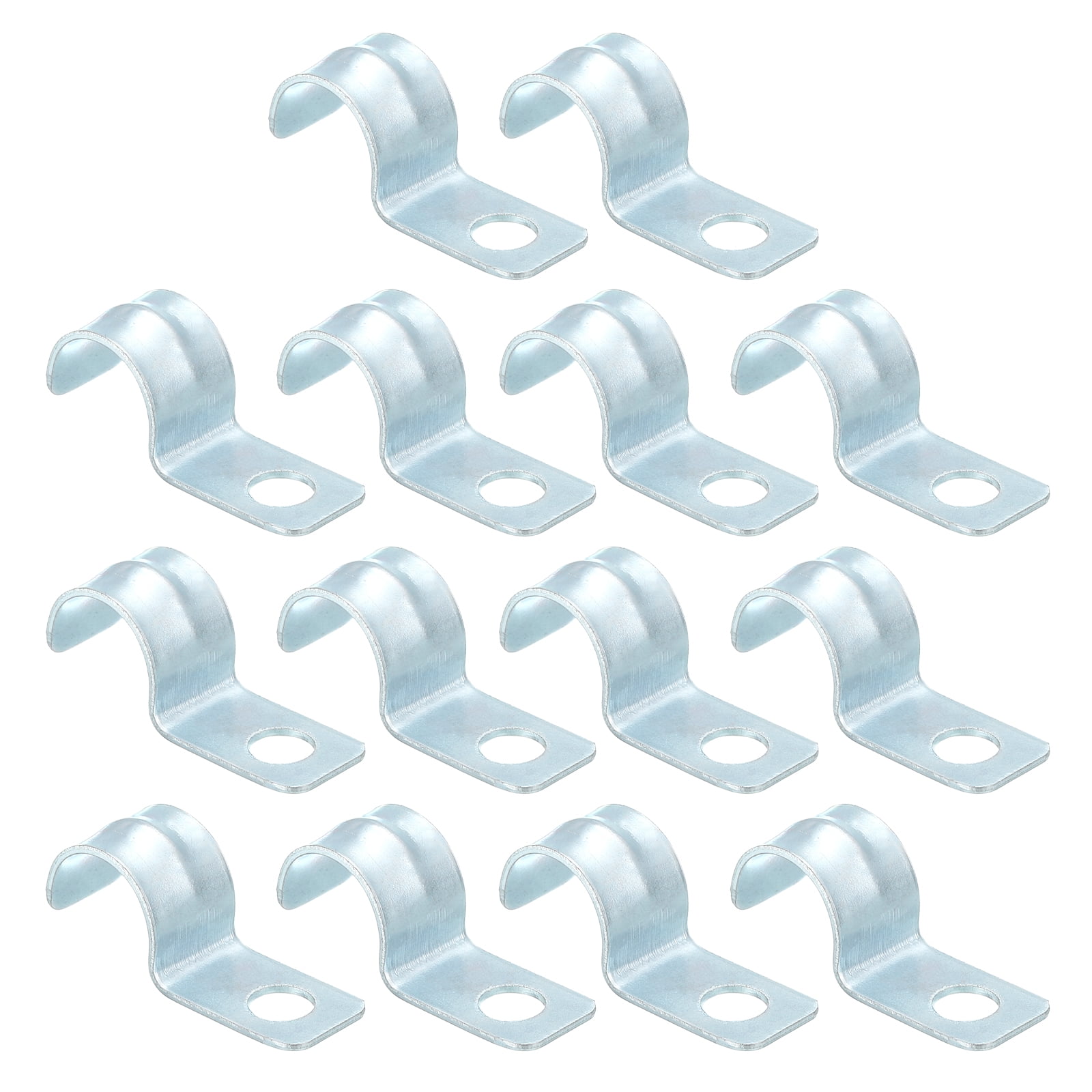 Uxcell 14Pack 1 Hole Pipe Strap, Fit M10 (2/5") Tube OD, Zinc Plated ...