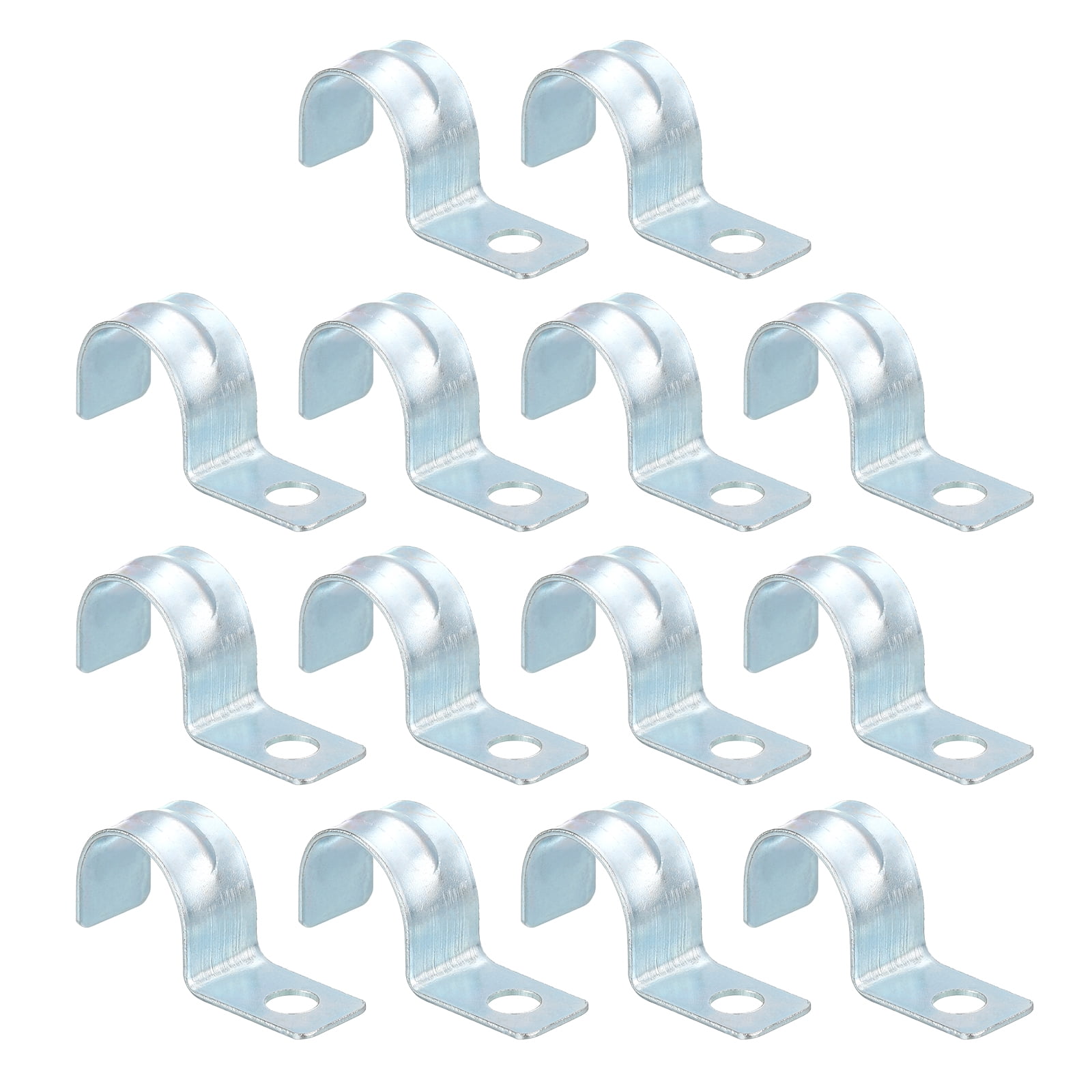 Uxcell 14Pack 1 Hole Pipe Strap, Fit M14 (5/9") Tube OD, Zinc Plated ...