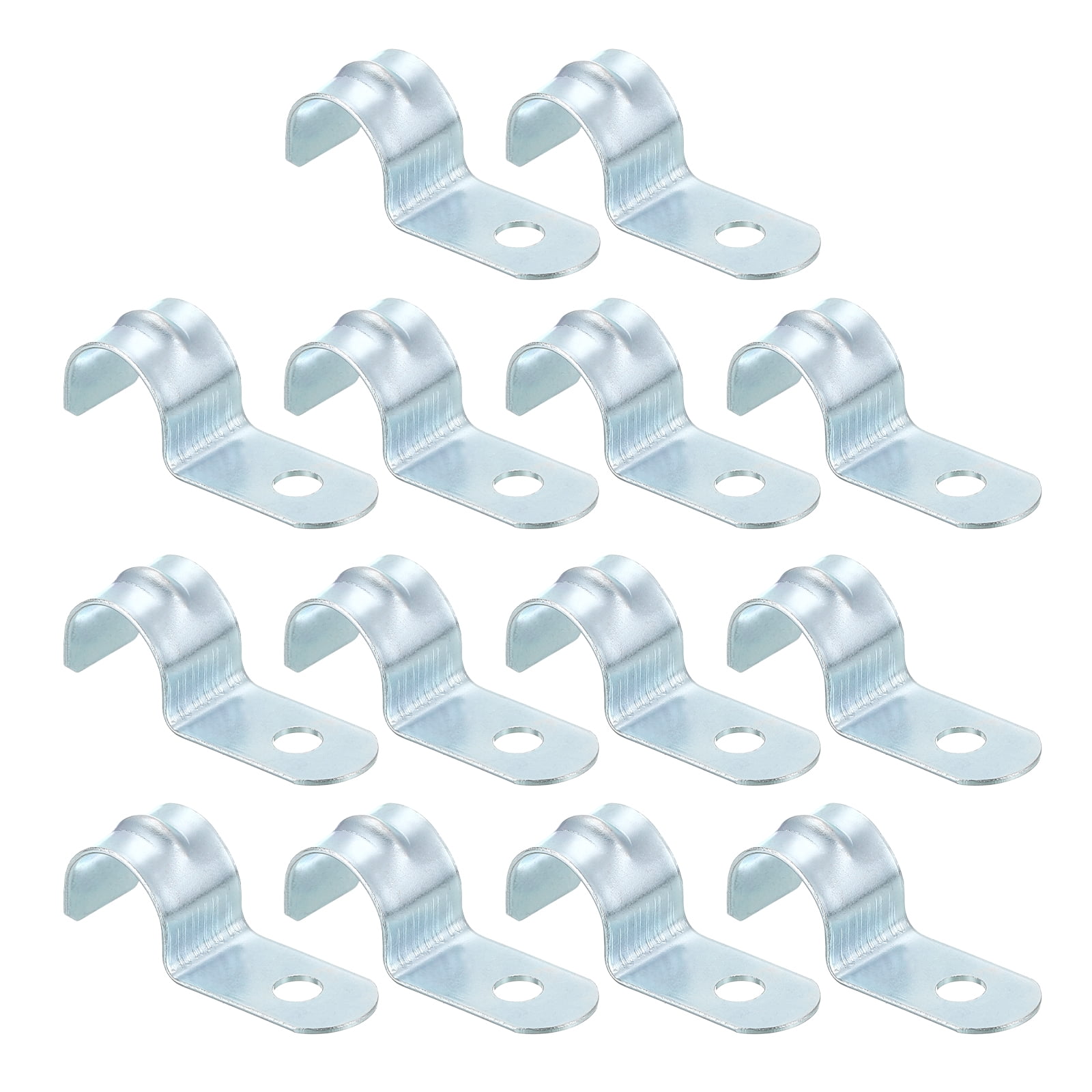 Uxcell 14Pack 1 Hole Pipe Strap, Fit M16 (5/8") Tube OD, Zinc Plated ...