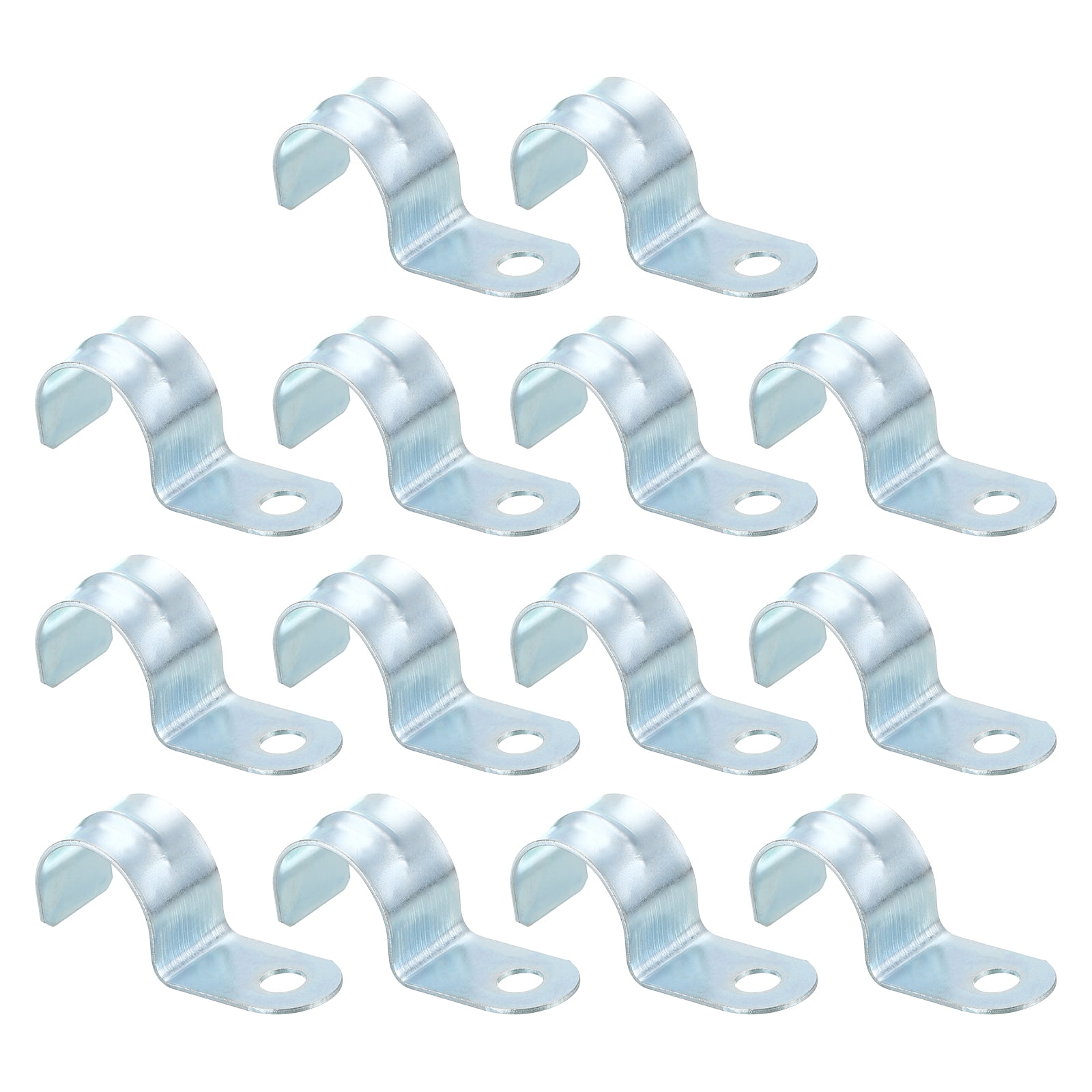 Uxcell 14Pack 1 Hole Pipe Strap, Fit M25 (1") Tube OD, Zinc Plated Iron ...