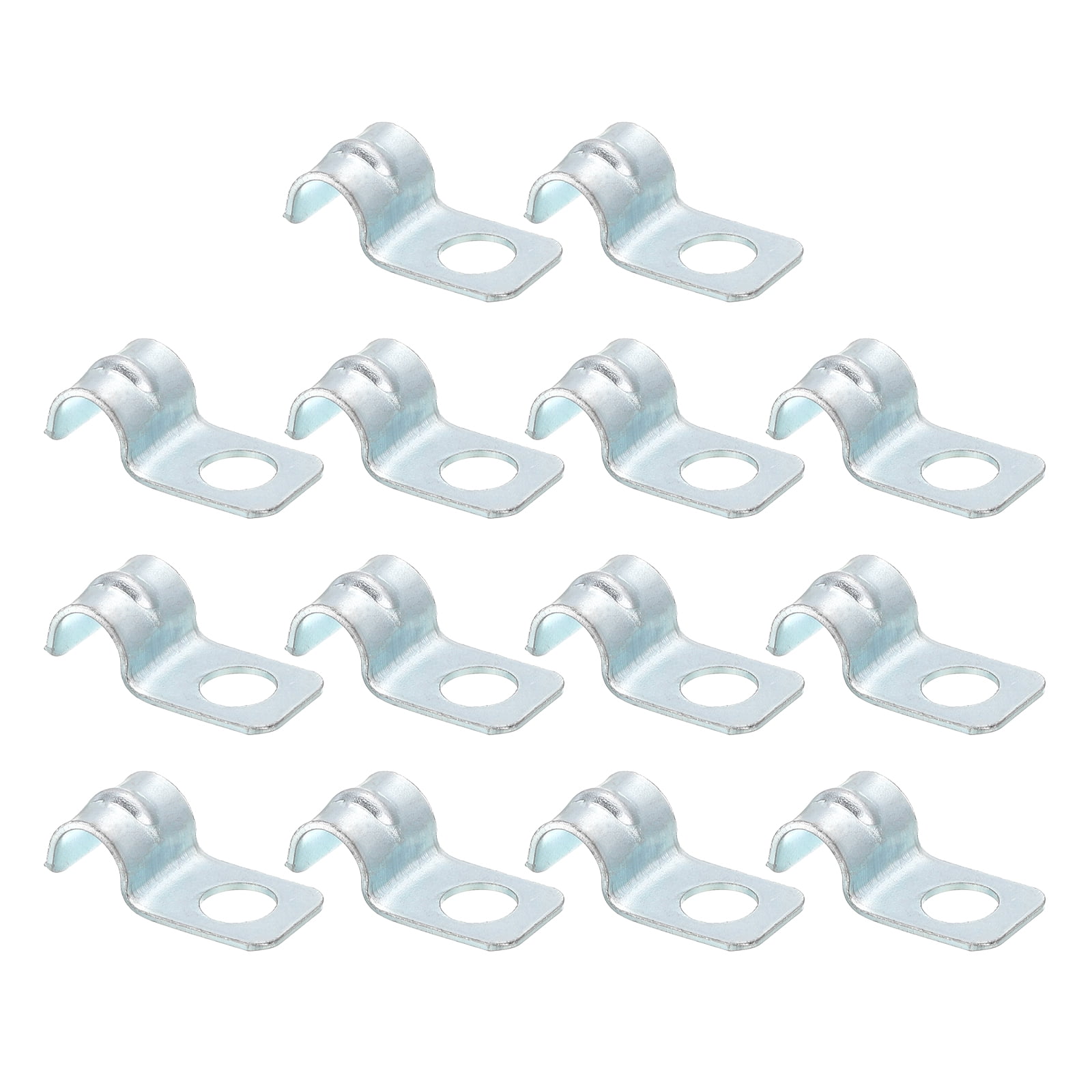 Uxcell 14Pack 1 Hole Pipe Strap, Fit M6 (1/4") Tube OD, Zinc Plated ...