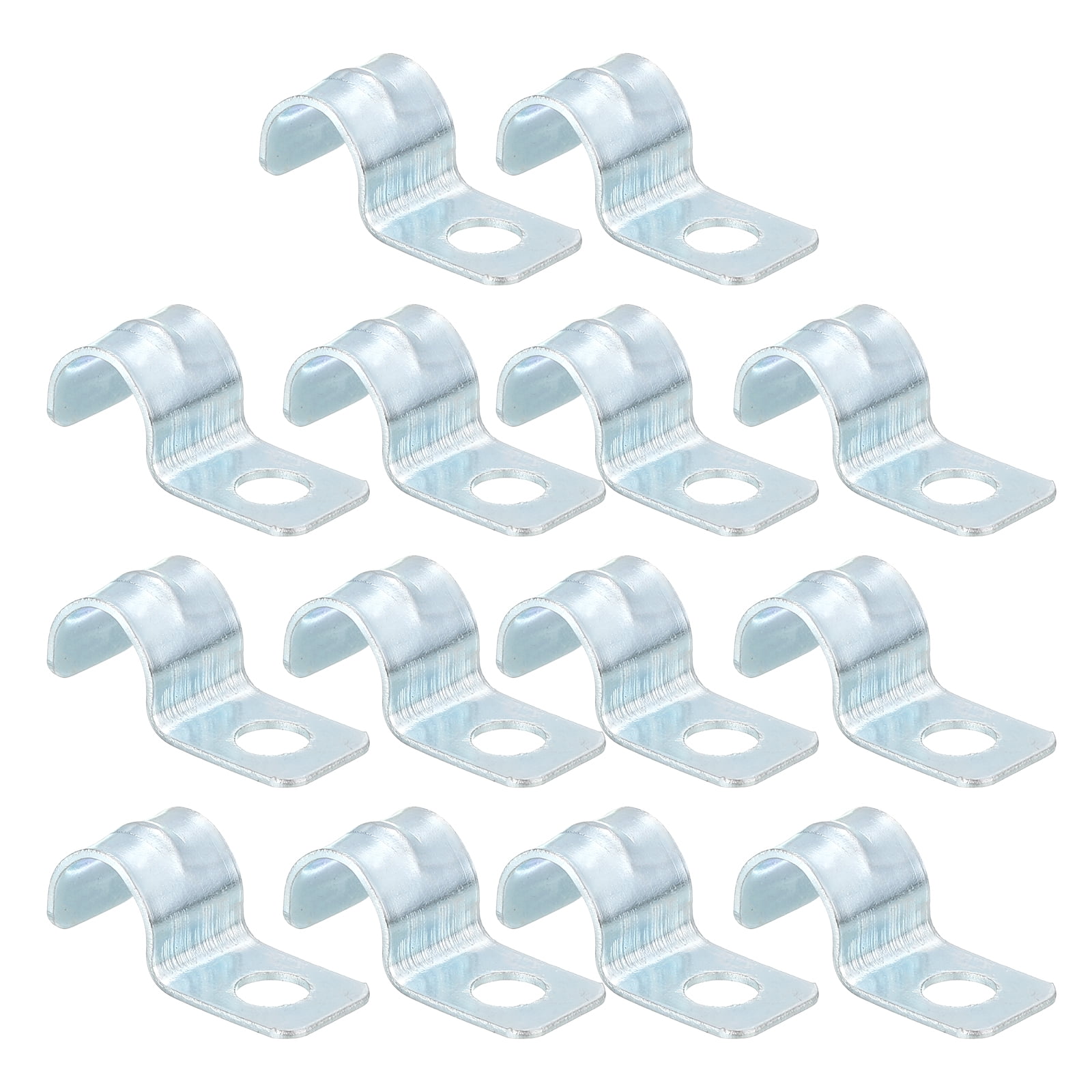 Uxcell 14Pack 1 Hole Pipe Strap, Fit M8 (1/3") Tube OD, Zinc Plated ...