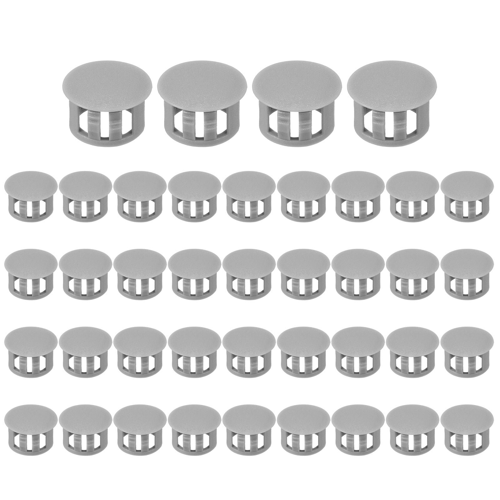 Uxcell 14mm/9/16" Plastic Hole Plugs, Flush Type Round Plug Snap in ...