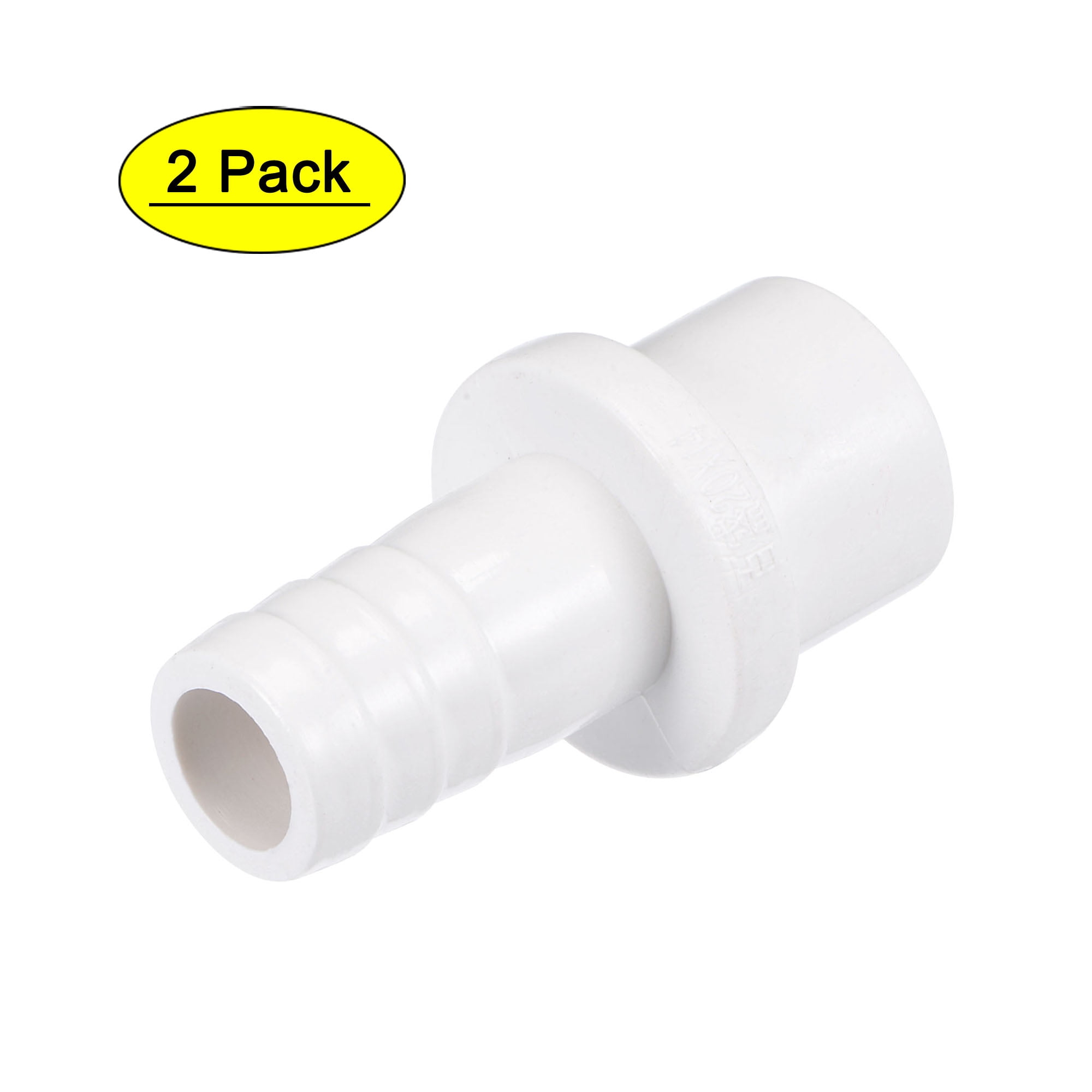 Uxcell Barb Spigot Straight Pipe Fitting Adapter White 2 Count 14x20mm ...